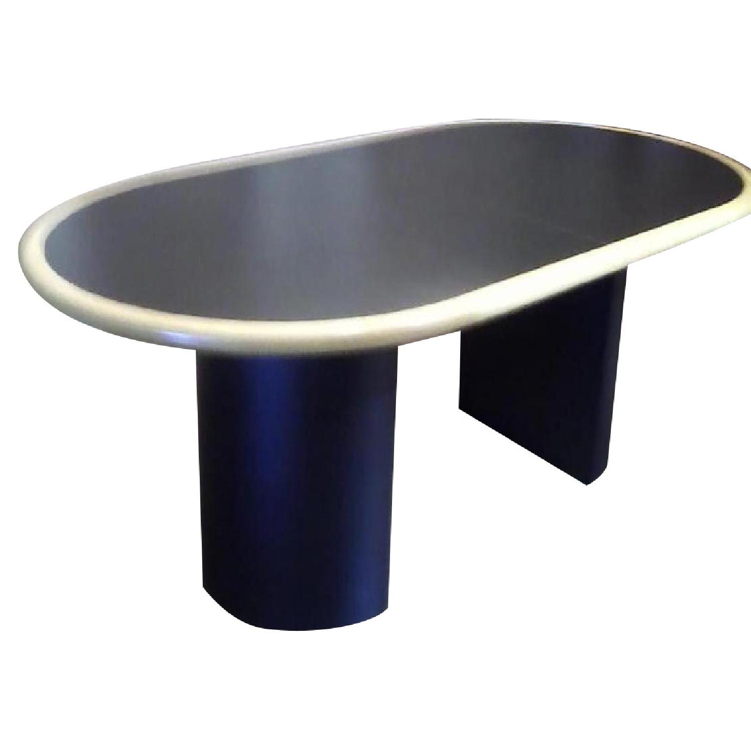 Custom-Made Oval Dining Table w/ 2 Leaves - AptDeco