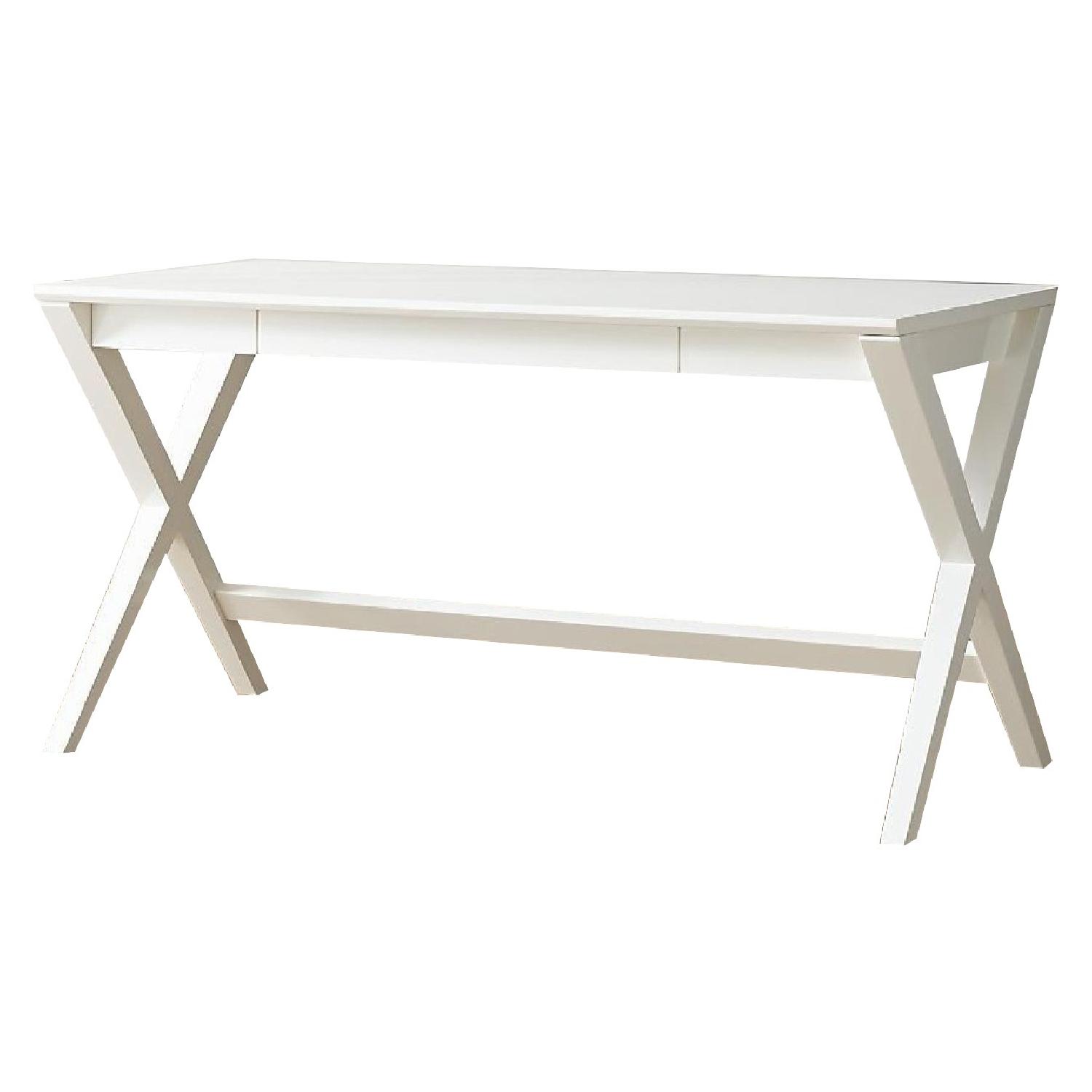 Crate & Barrel Spotlight White Desk - AptDeco