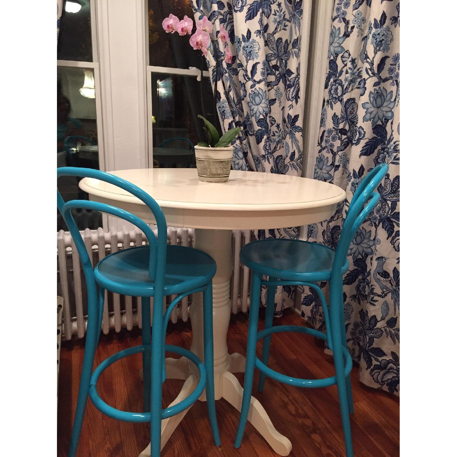 Pier 1 Antique White Ronan Bar Table - AptDeco