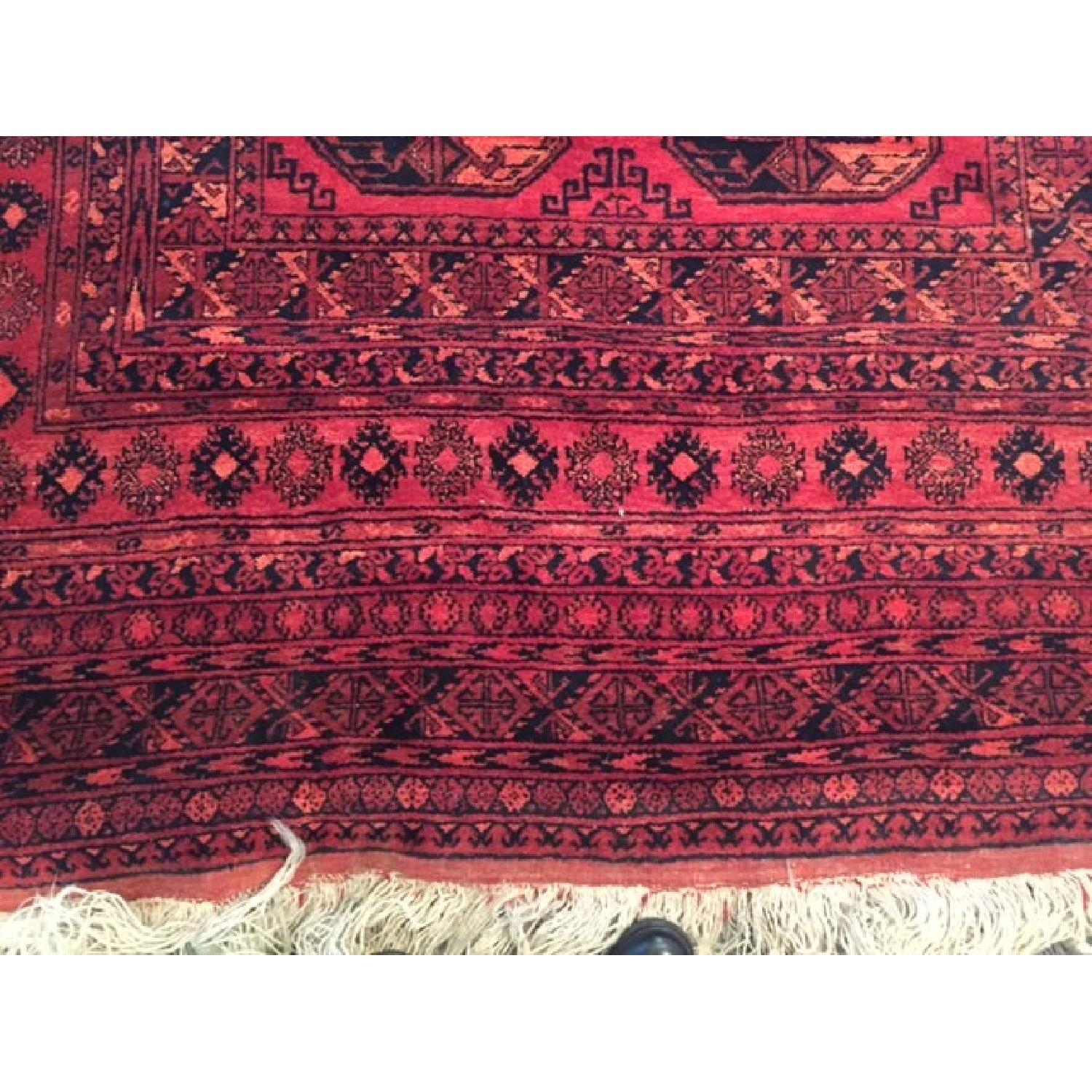 Antique Handcrafted Afghan Carpet - AptDeco