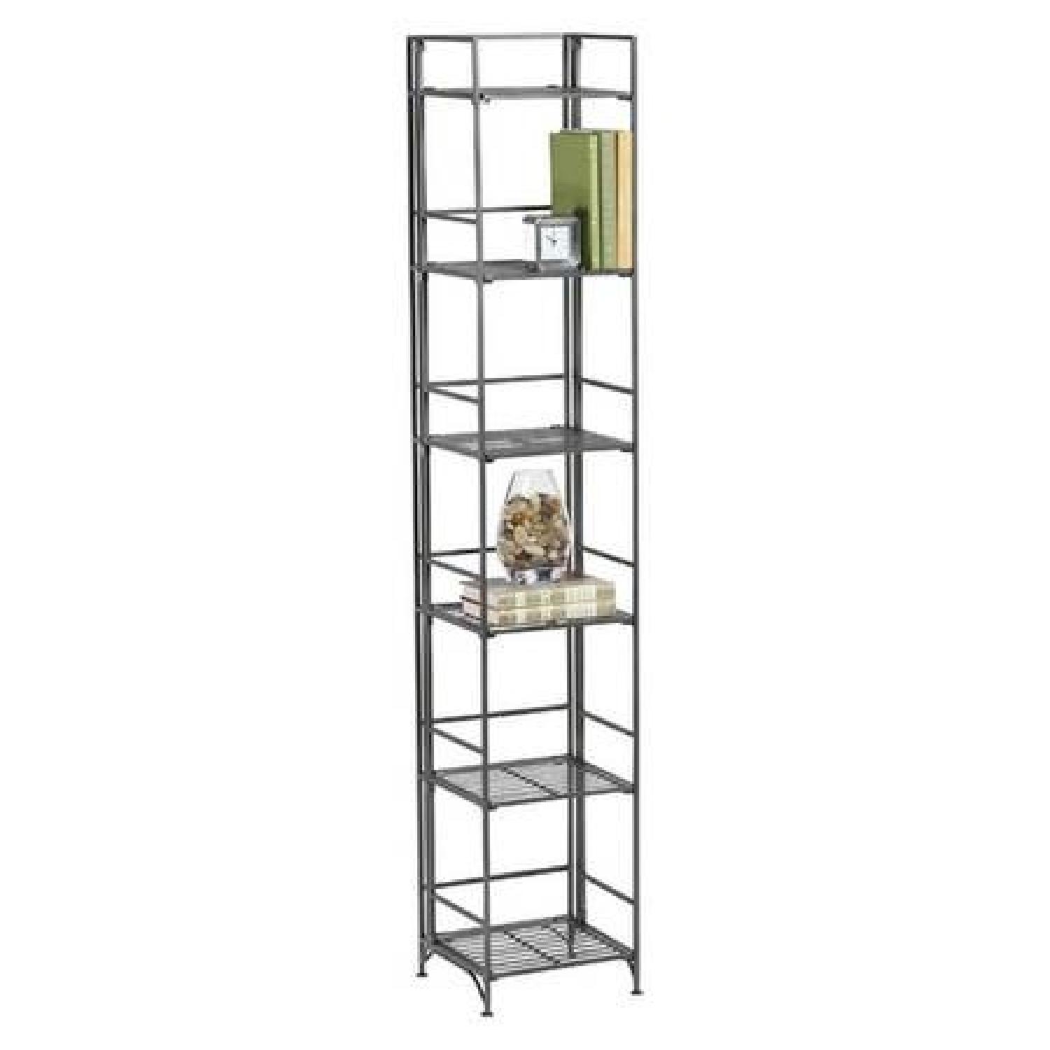 Container Store 6-Shelf Iron Folding Tower - AptDeco