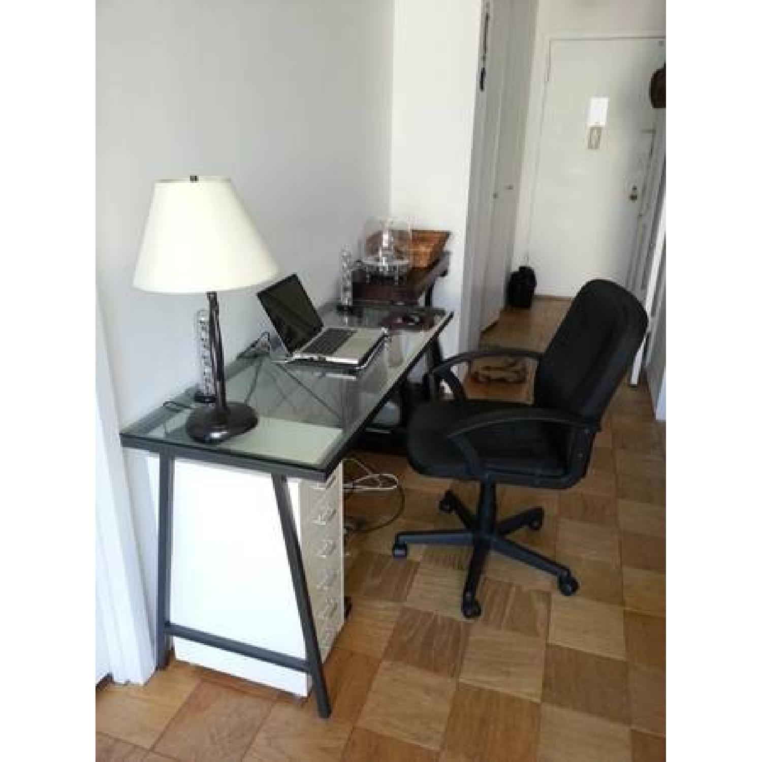 Glass CB2 Desk - AptDeco