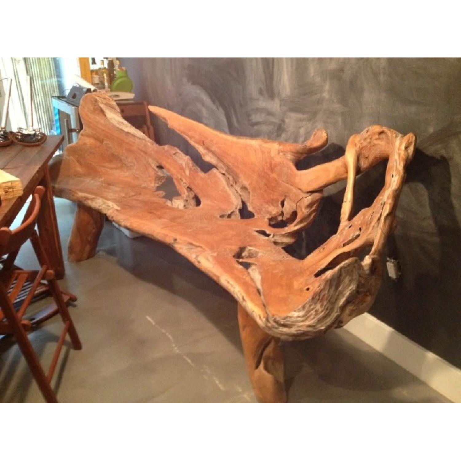 Rustic Indonesian Bench - AptDeco