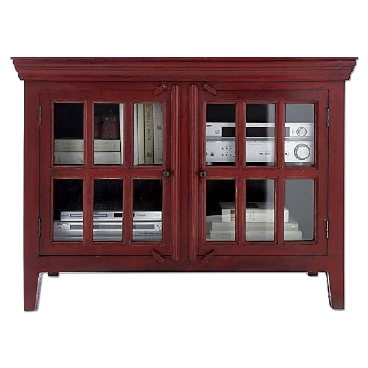 Red 46" Media Cabinet - AptDeco