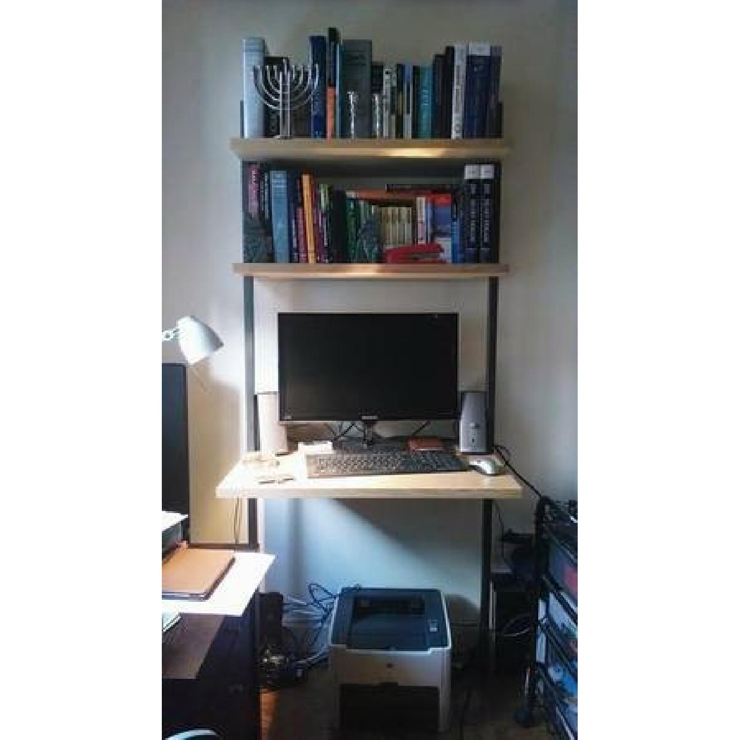 CB2 Modern Desk and Shelving Unit - AptDeco