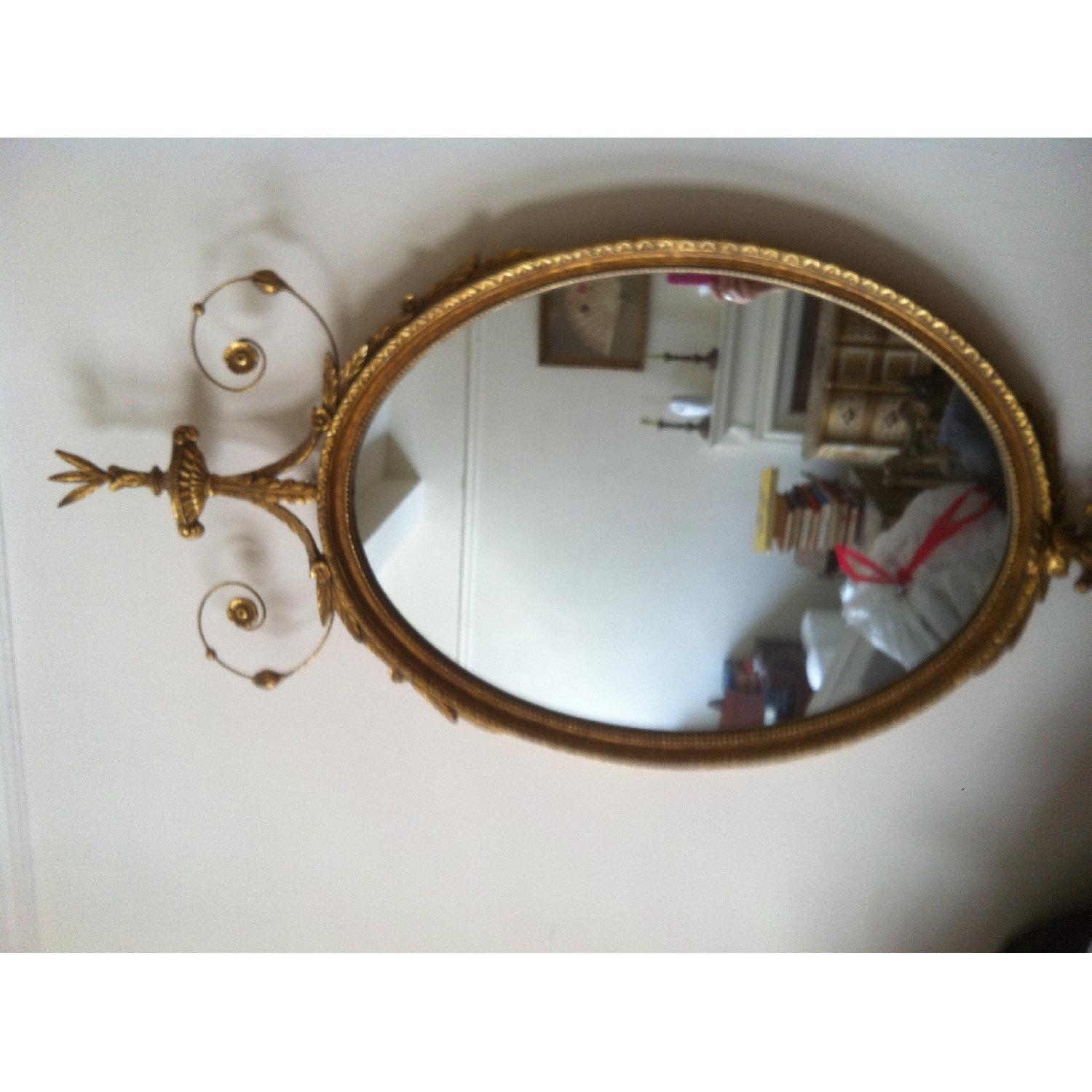 Antique Oval Mirror Adams Period - AptDeco