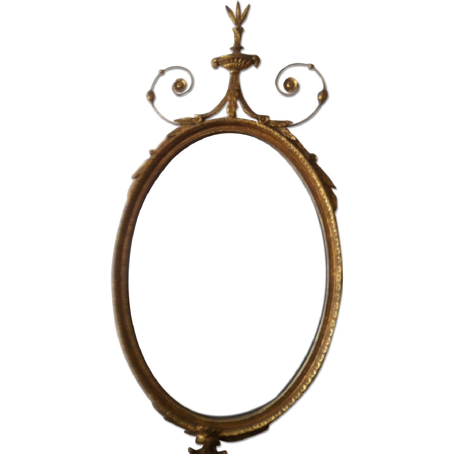 Antique Oval Mirror Adams Period - AptDeco