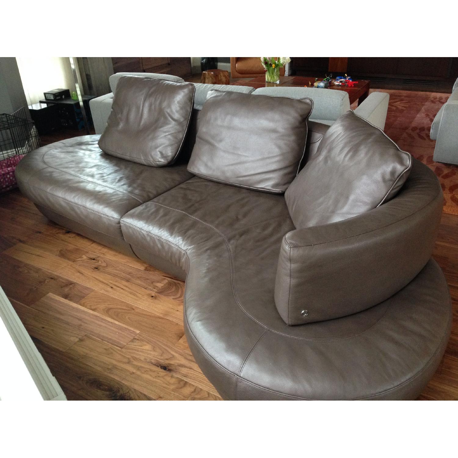 Natuzzi Italian Leather 2-pc Sofa - AptDeco