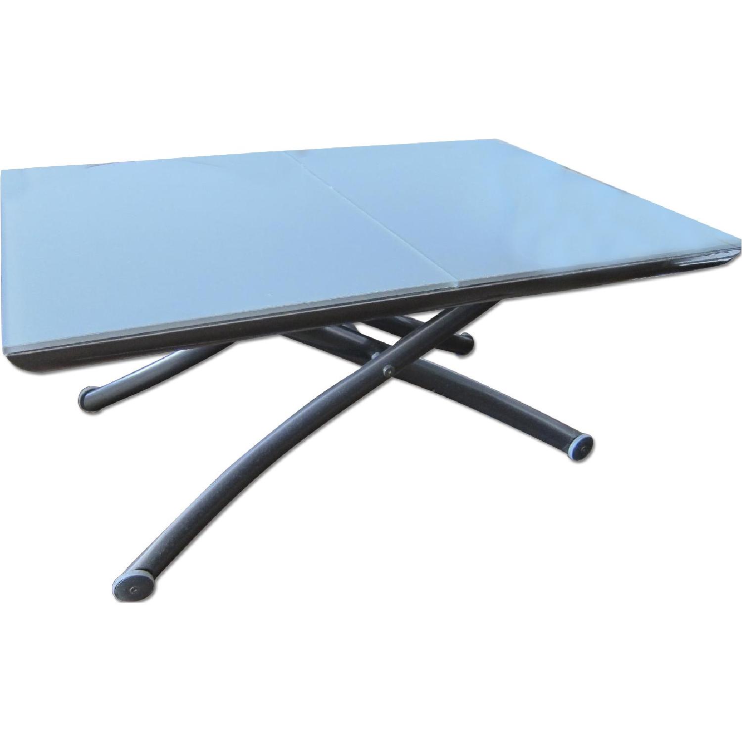 Ligne Roset Yo Yo Adjustable Extendable Glass Dining Table - AptDeco