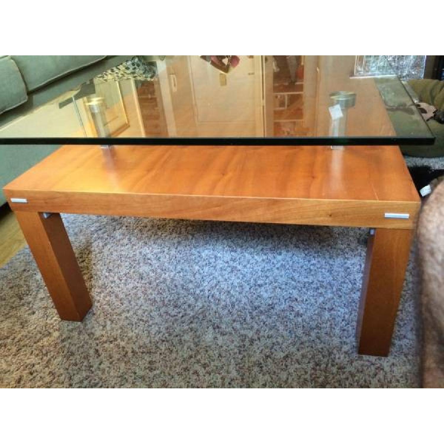 Modern Maple and Glass Coffee Table - MUST SELL BY FRIDAY!! - AptDeco