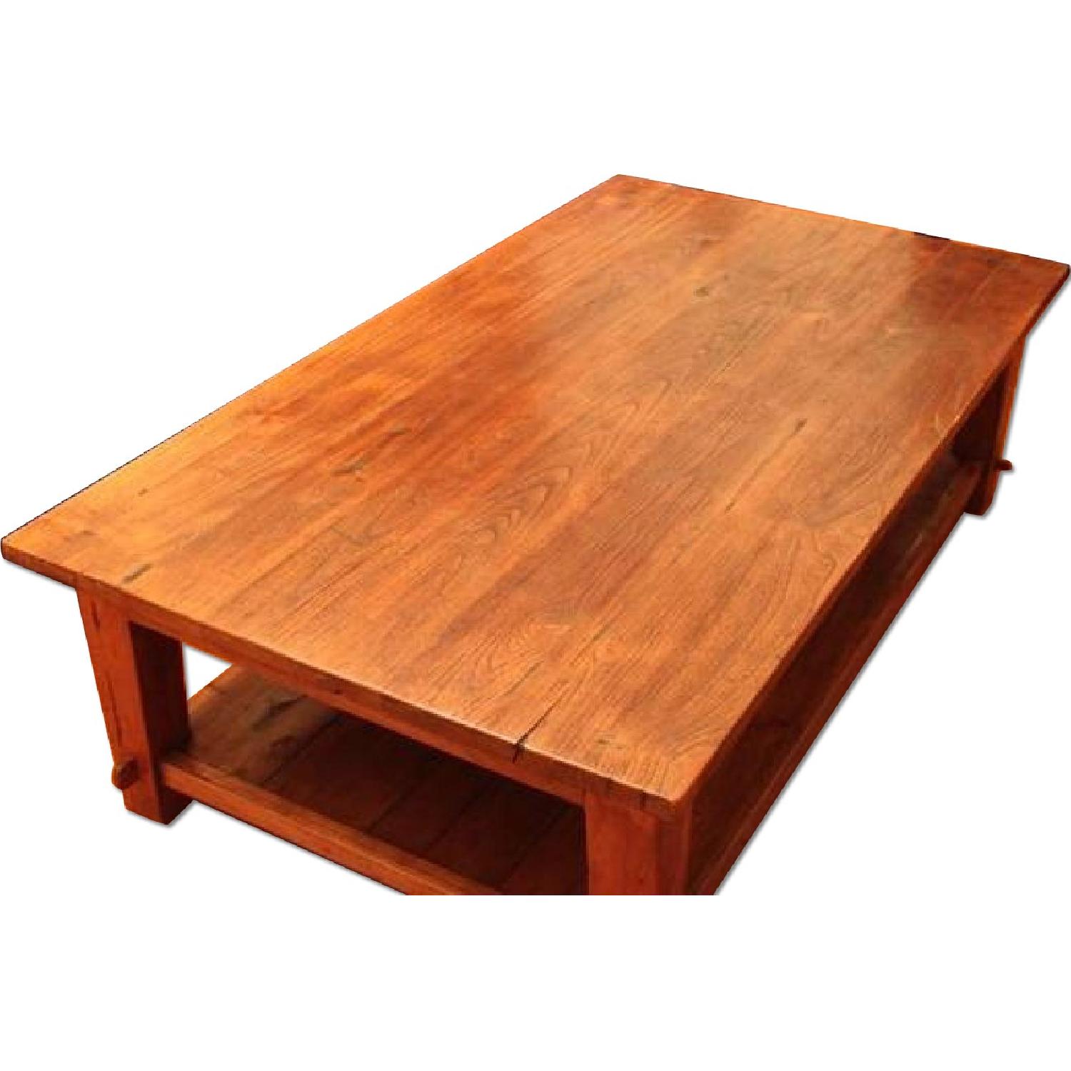 Antique Wood Coffee Table - AptDeco