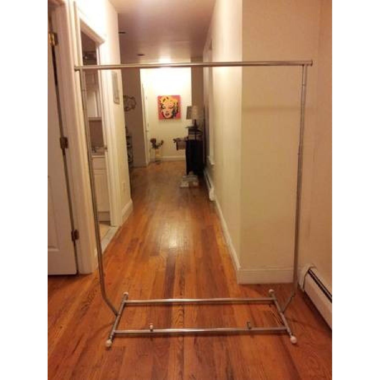 Rolling Collapsable Garment Rack - AptDeco