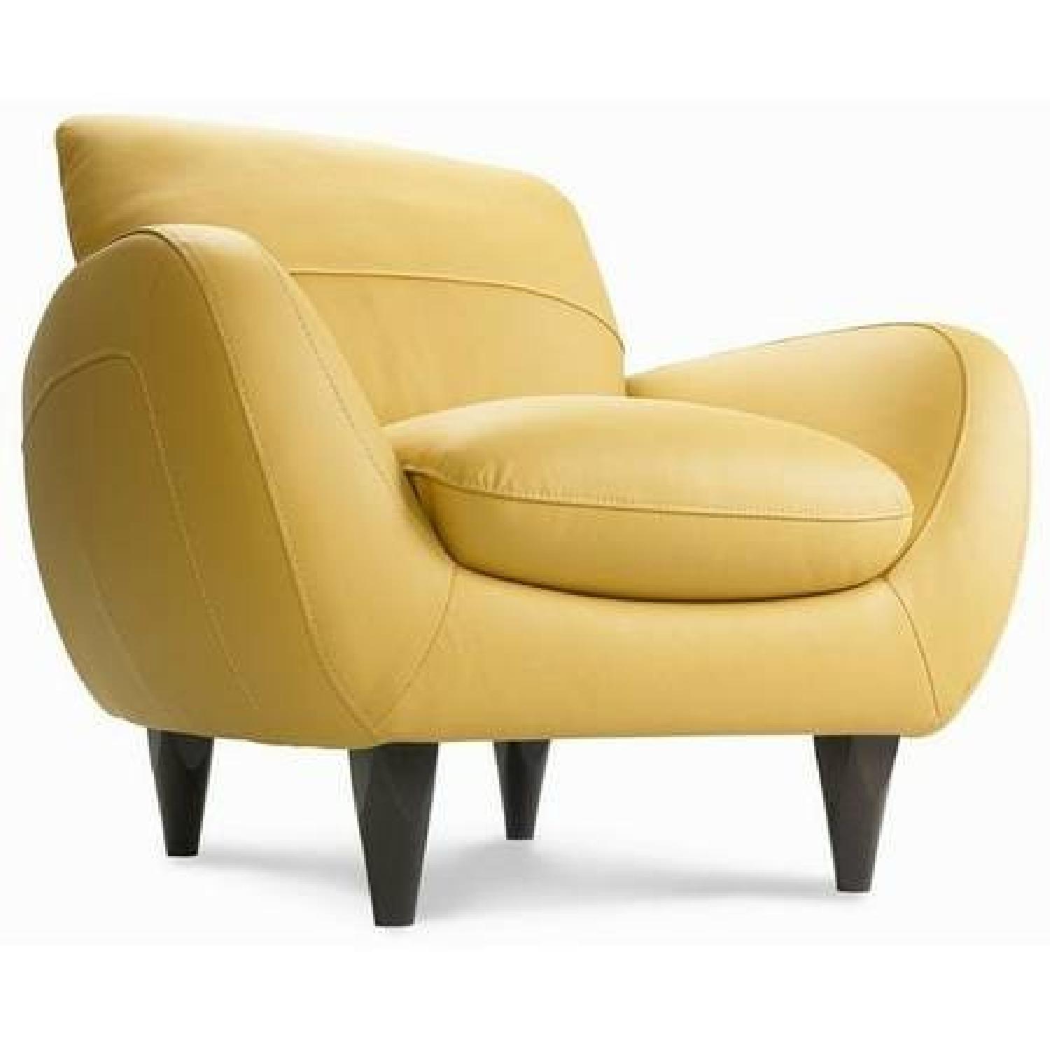 Natuzzi Italia Leather Astro Arm Chair - AptDeco