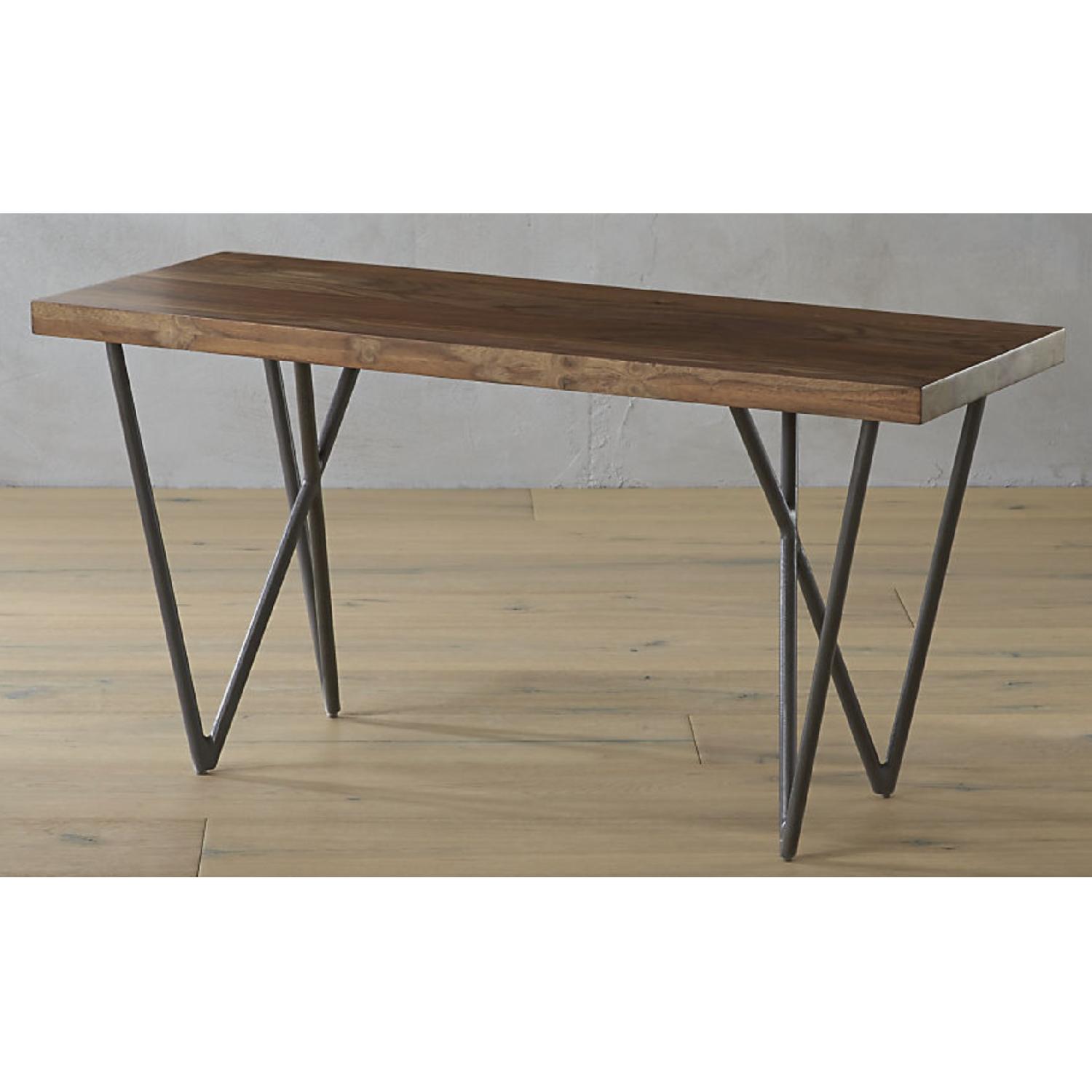 CB2 Dylan Bench w/ Mongolian Lamb Cover - AptDeco