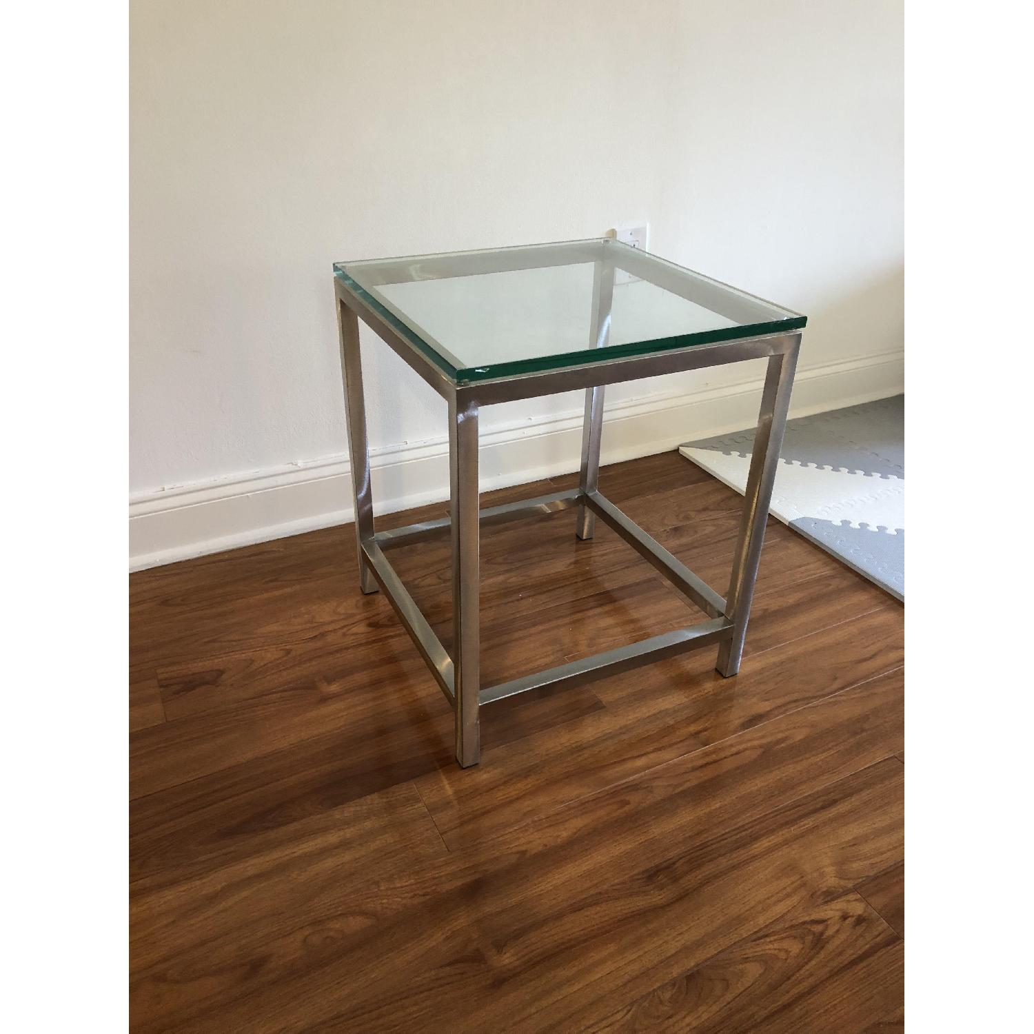 Crate Barrel Era Glass Side Table