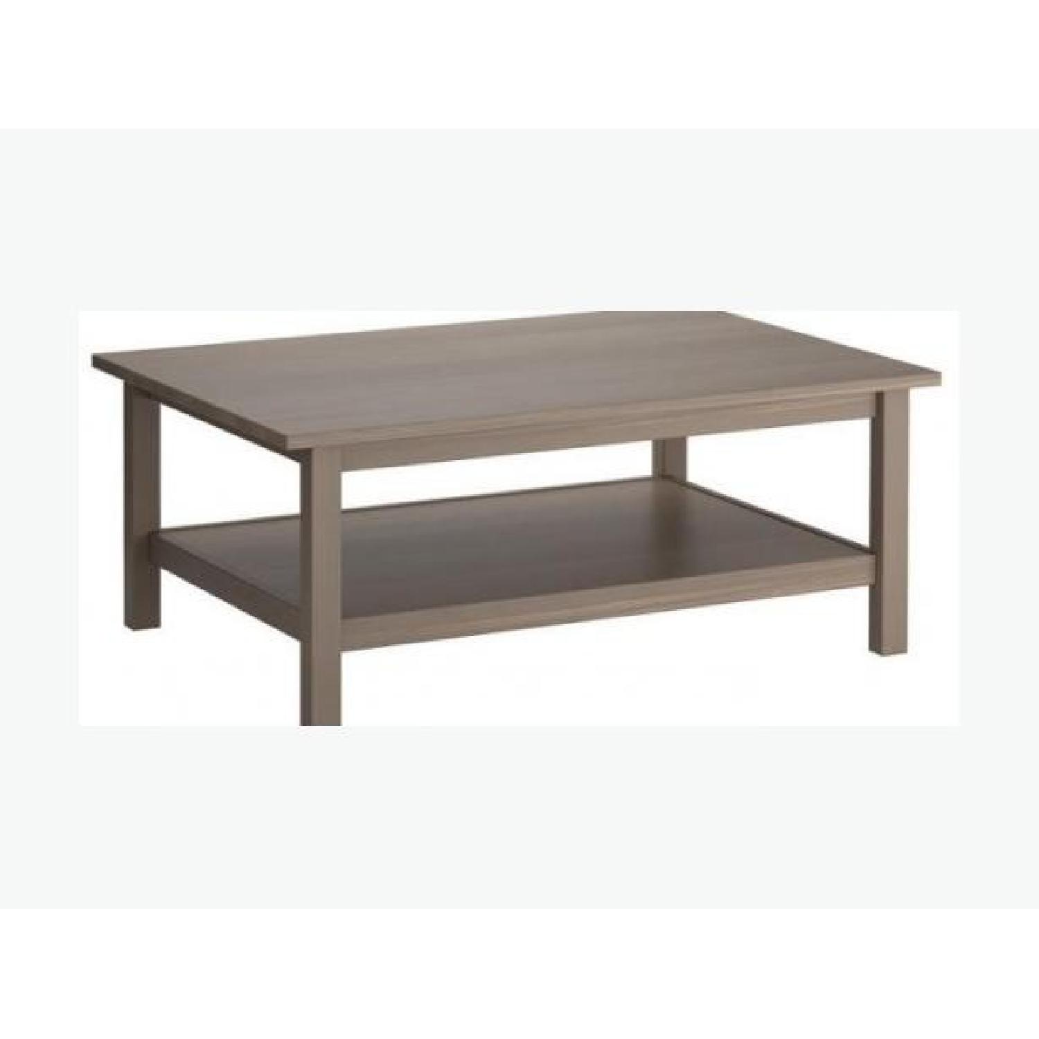 Ikea Hemnes Antique Stain Gray-Brown Coffee Table - AptDeco
