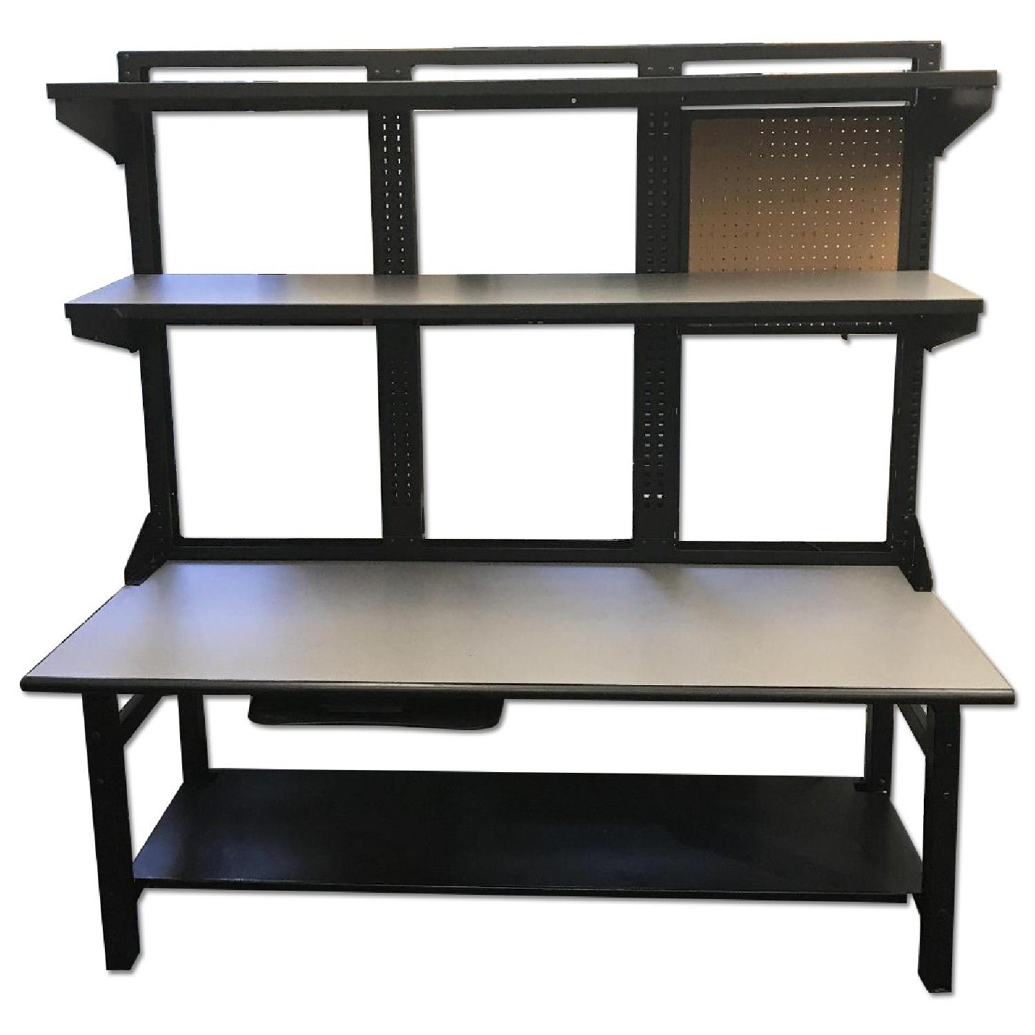 Mayline Techworks Desk w/ Shelves - AptDeco