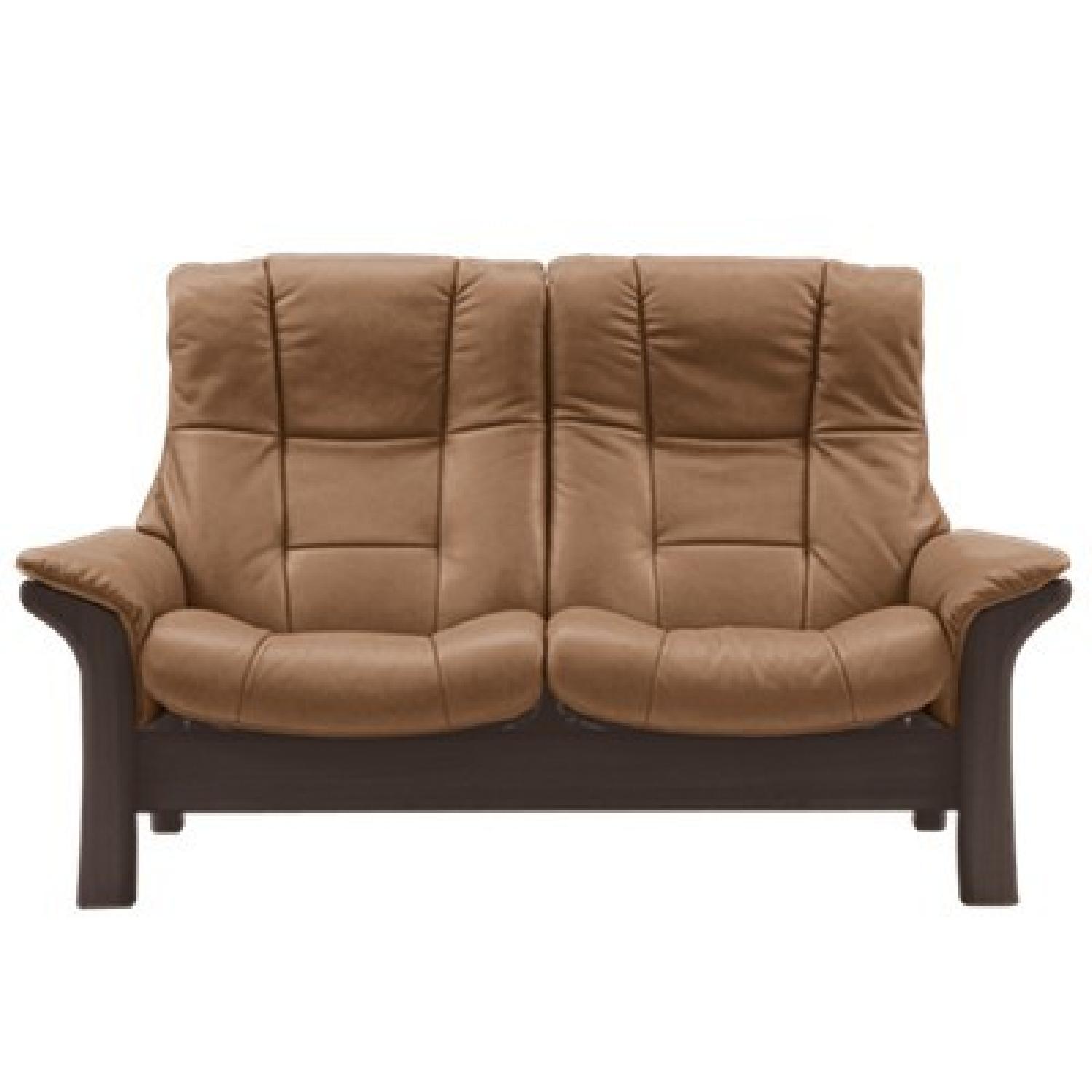 Ekornes Stressless Buckingham High Back 2 Seat Sofa - AptDeco