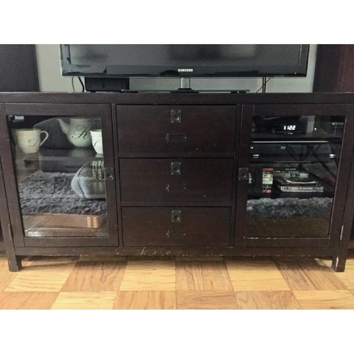 Pottery barn rhys media console store