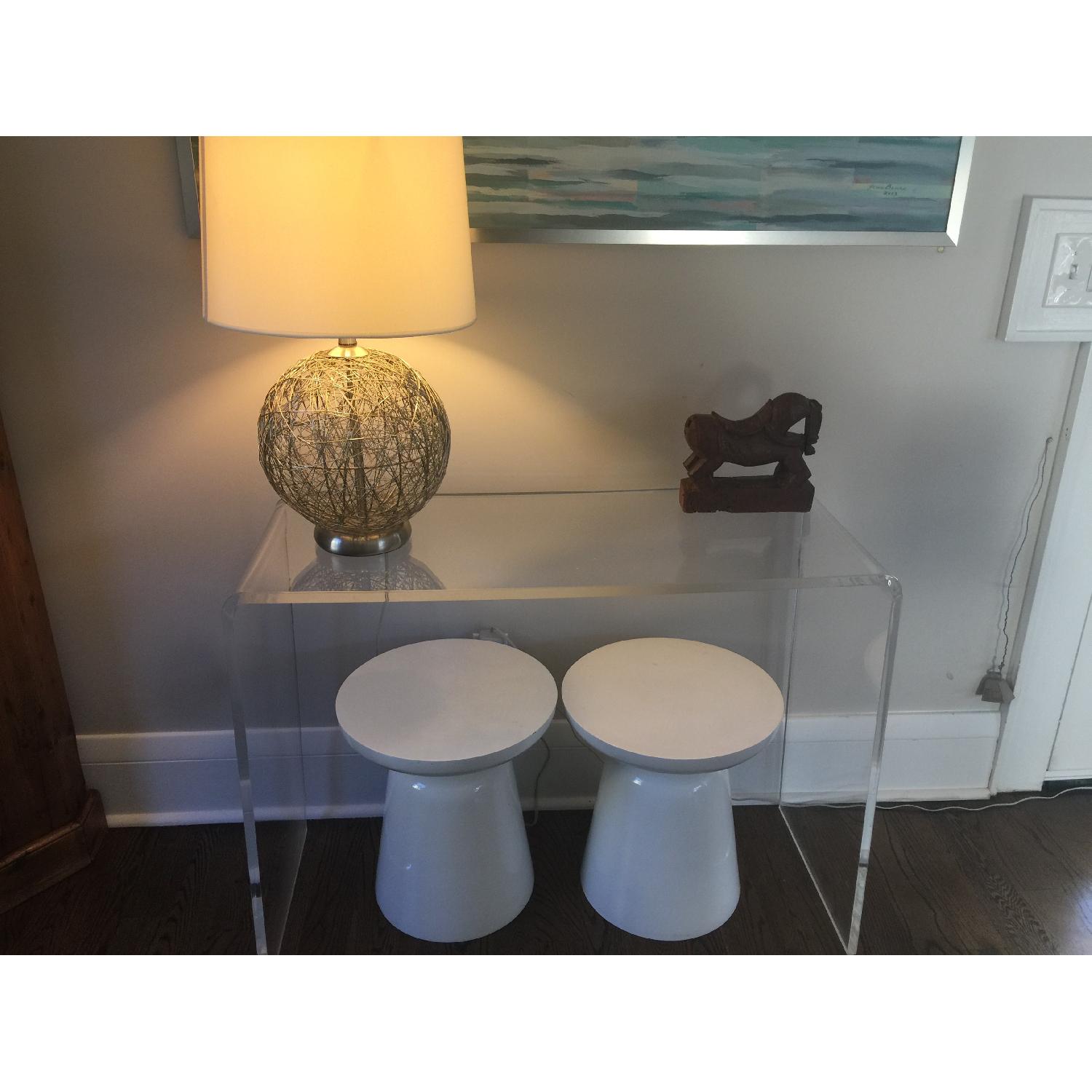 CB2 Acrylic Console Table - AptDeco