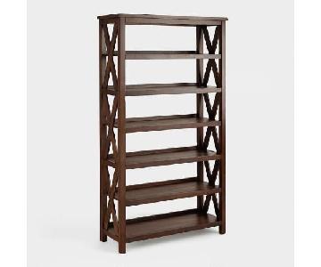 World Market Solid Wood Bookshelf - AptDeco