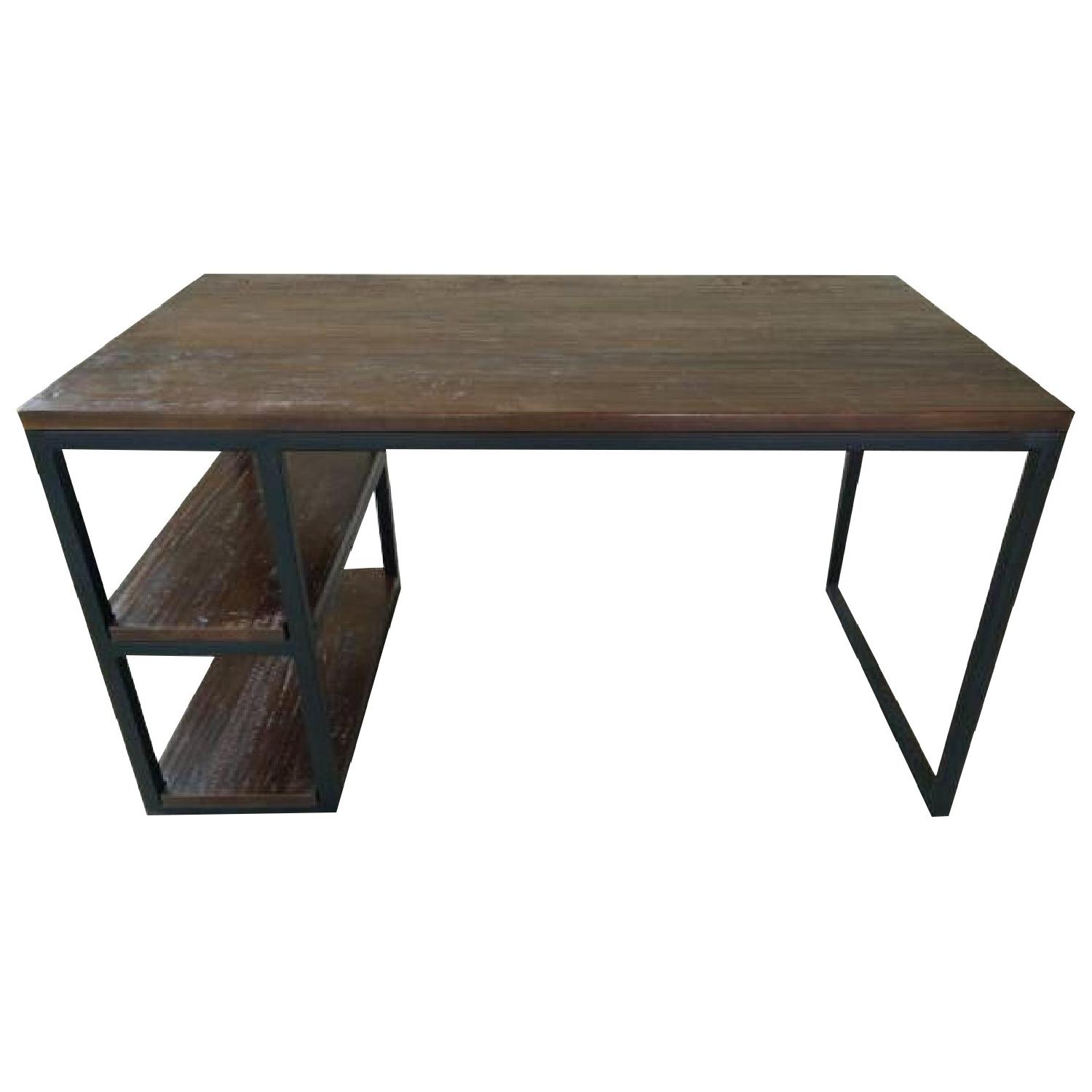 Arhaus Industrial Wood Metal Desk - AptDeco