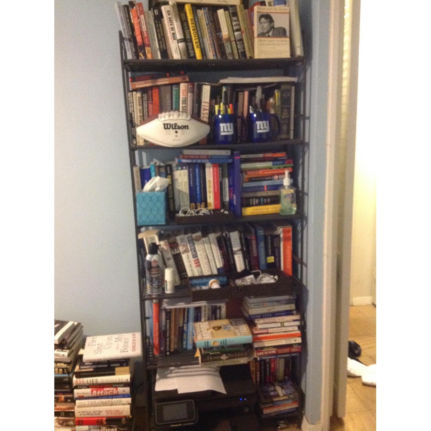 The Container Store 6-Shelf Iron Folding Bookcase - AptDeco