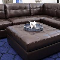 Abbyson Living 5 Piece Espresso Leather Sectional Sofa AptDeco