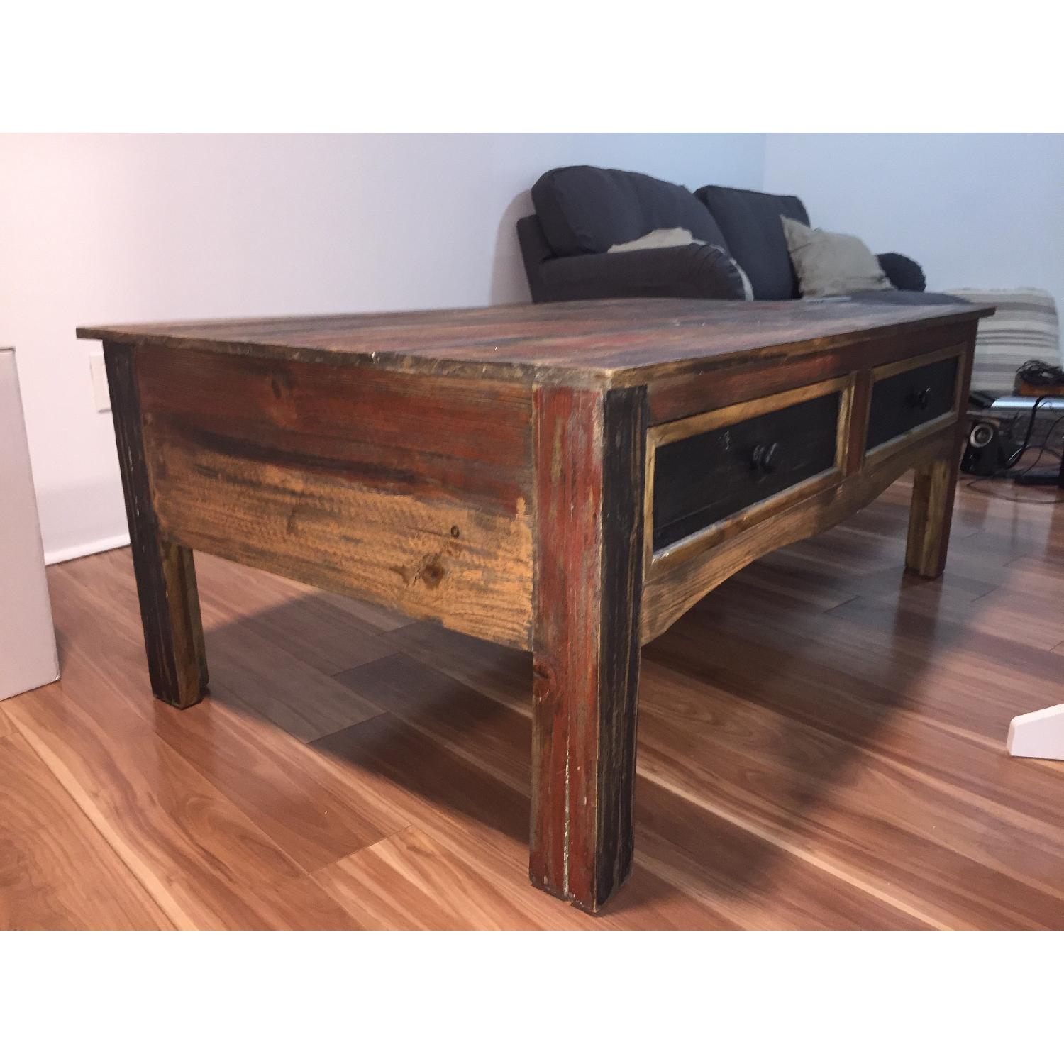 Oaxacan Solid Oak Coffee Table - AptDeco