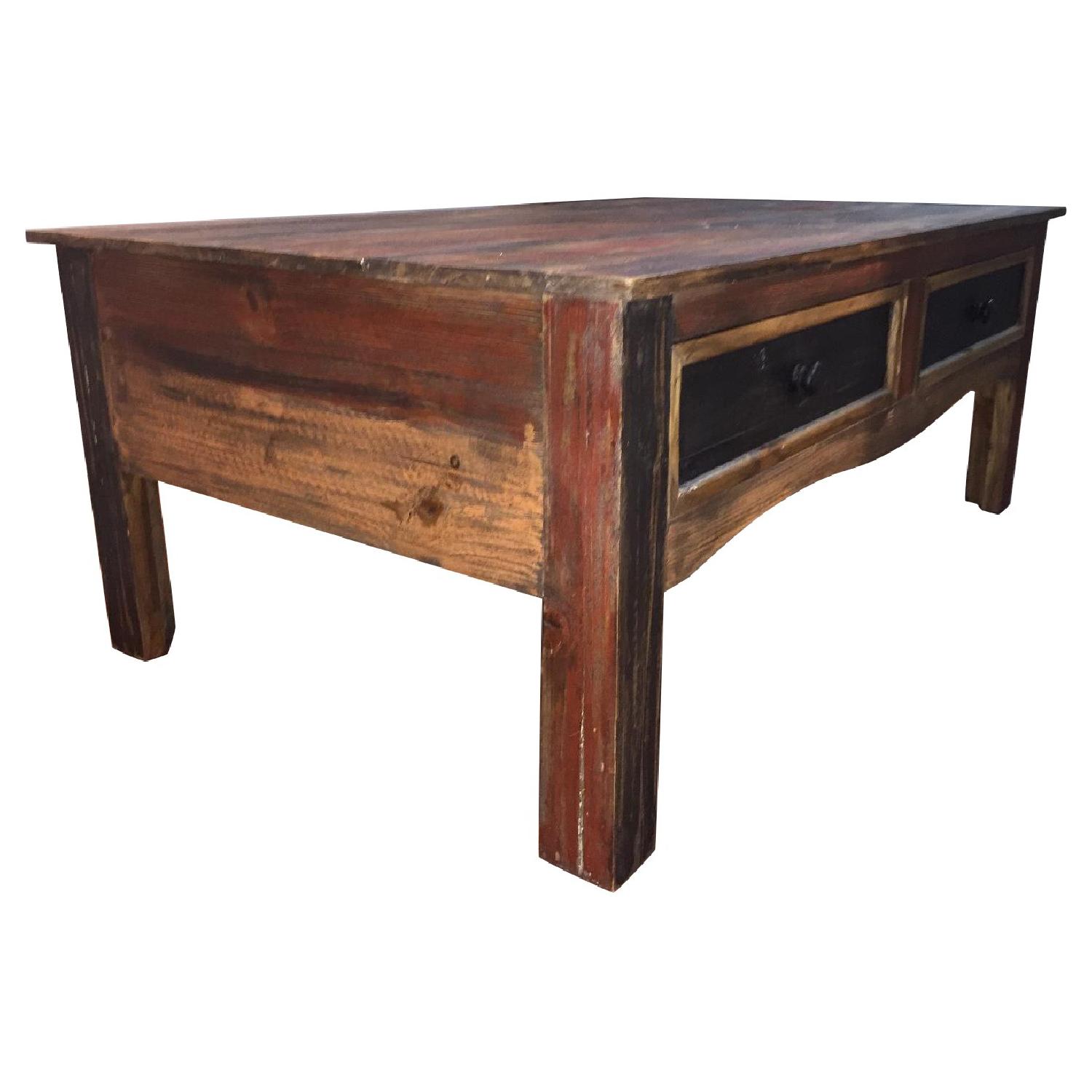 Oaxacan Solid Oak Coffee Table - AptDeco