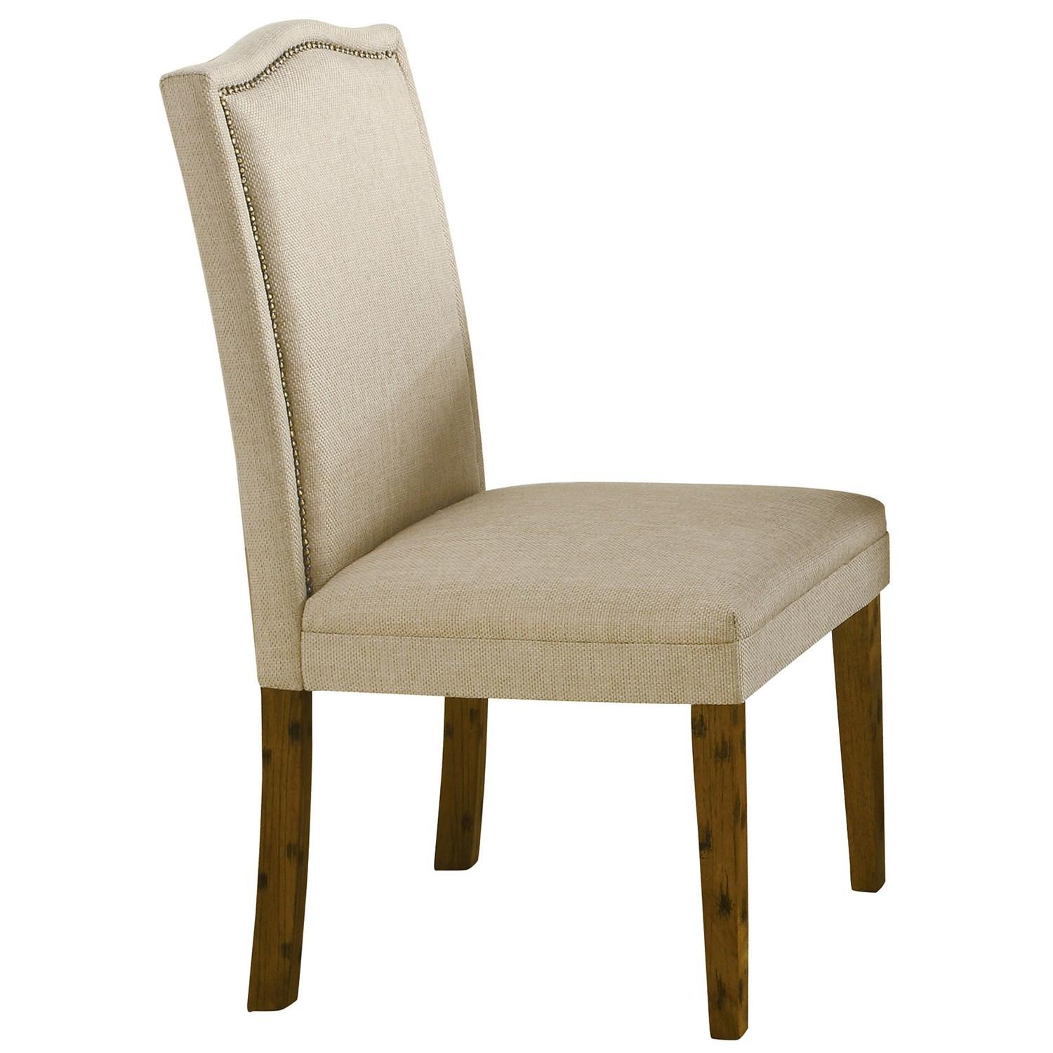 Beige Upholstered Parson Chair - AptDeco
