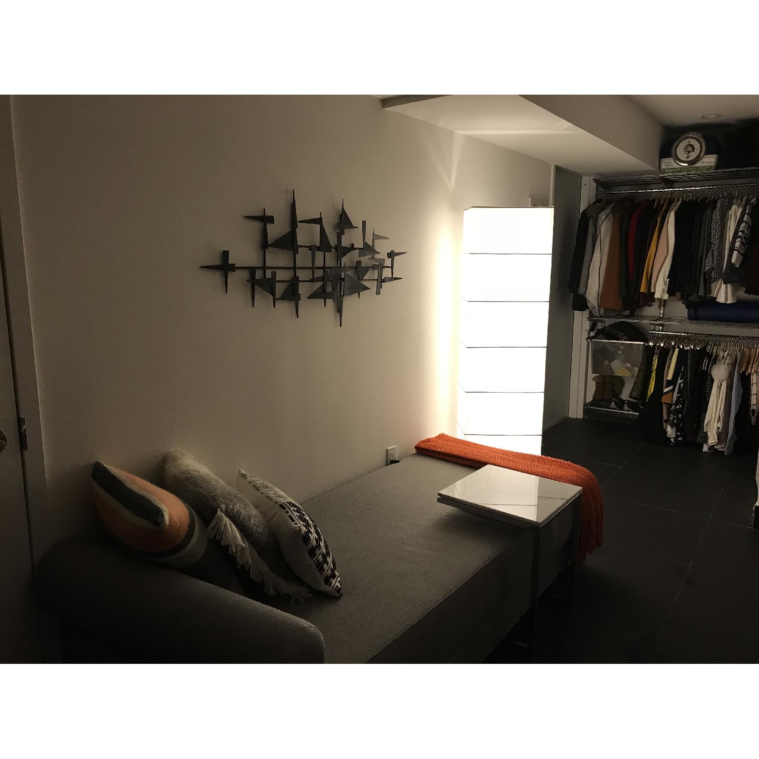 CB2 Edessa Grey Sleeper Sofa/Futon - AptDeco