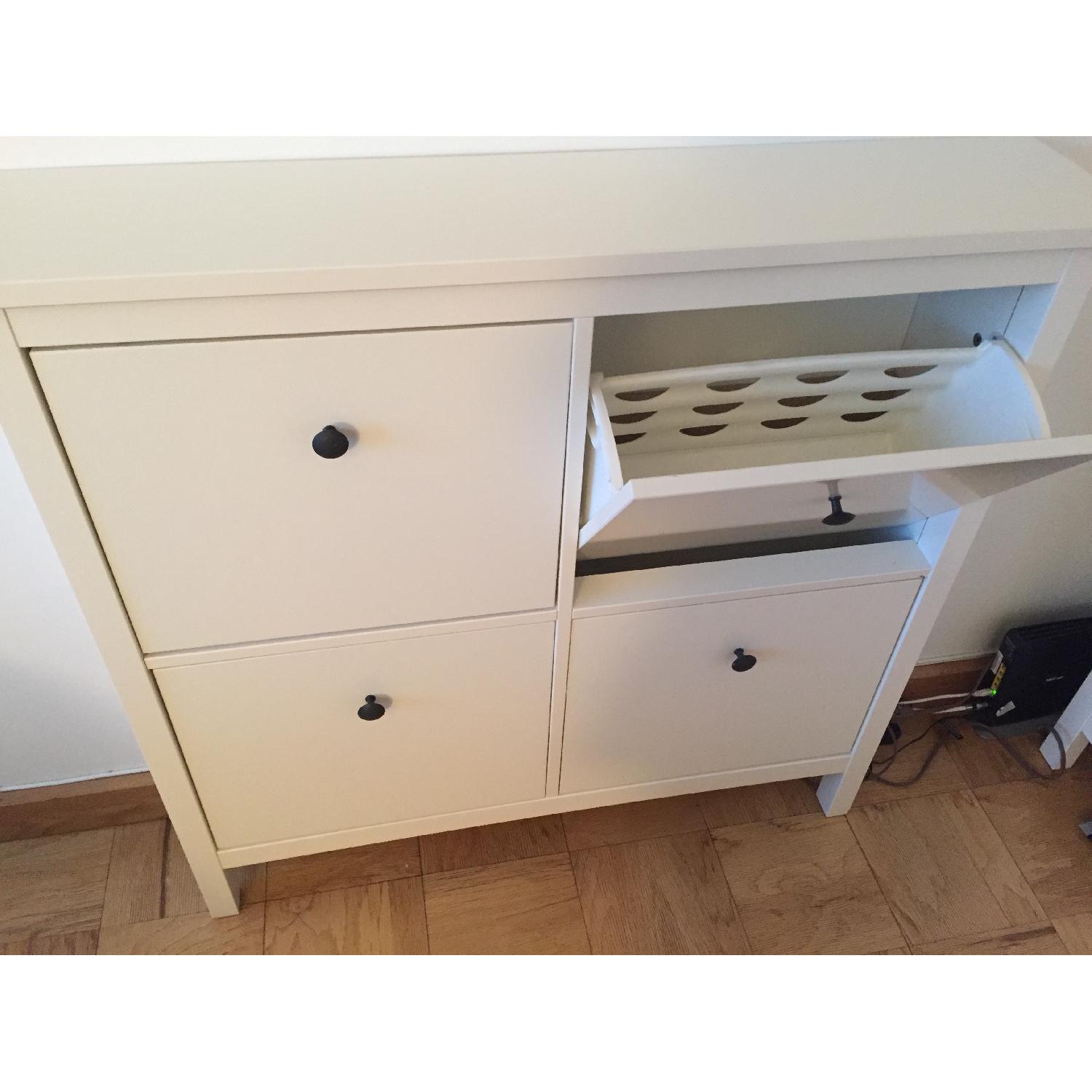 Ikea Hemnes Shoe Cabinet w/ 4 Compartments - AptDeco