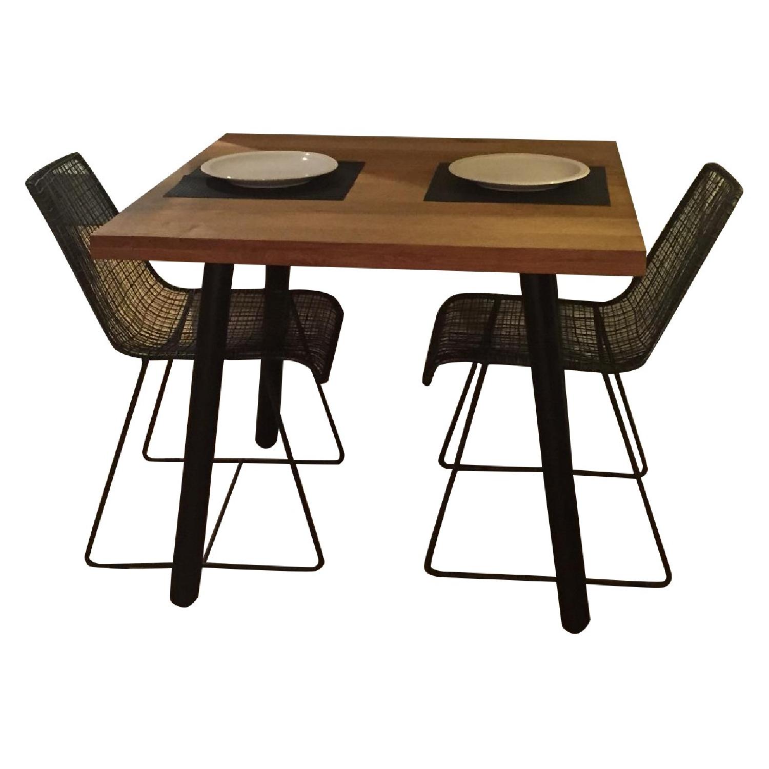 CB2 Kitchen Table w/ 2 Chairs - AptDeco