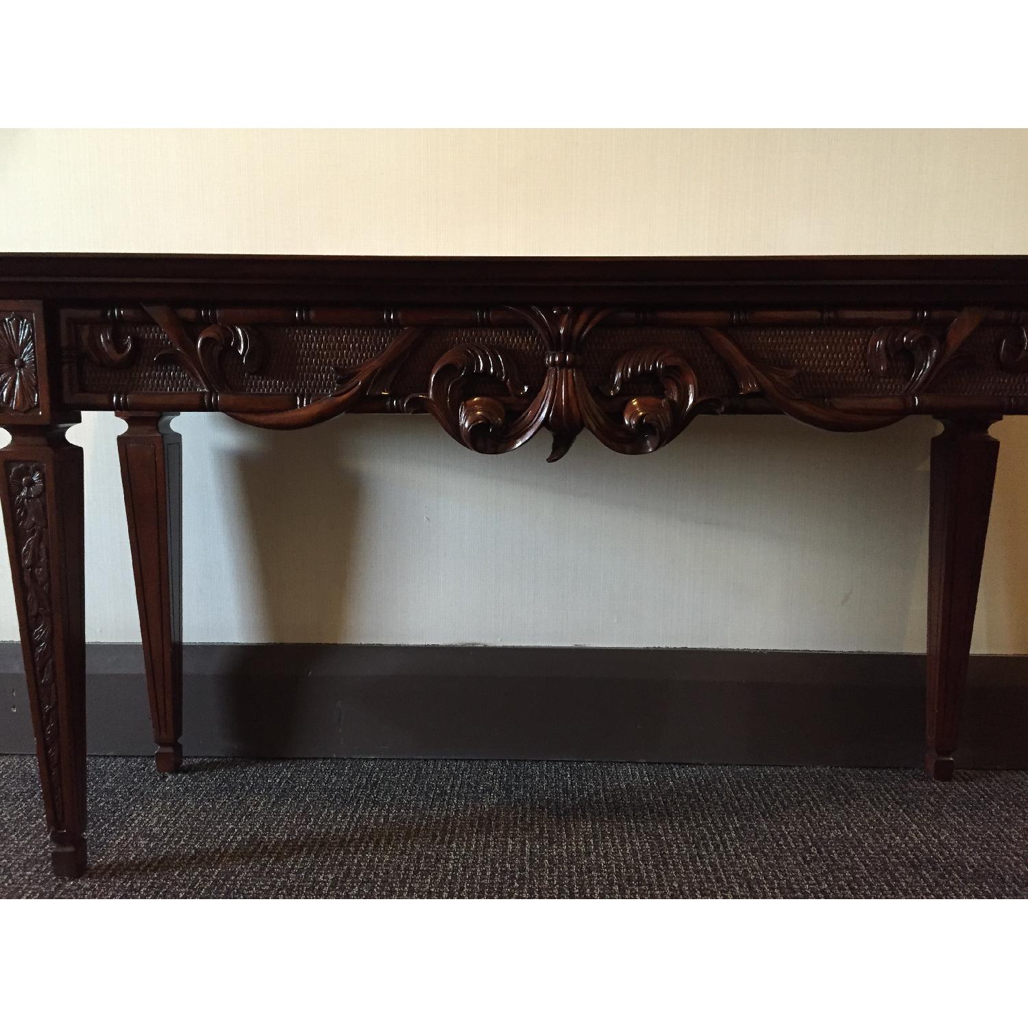 Ethan Allen Ornate Console Table - AptDeco