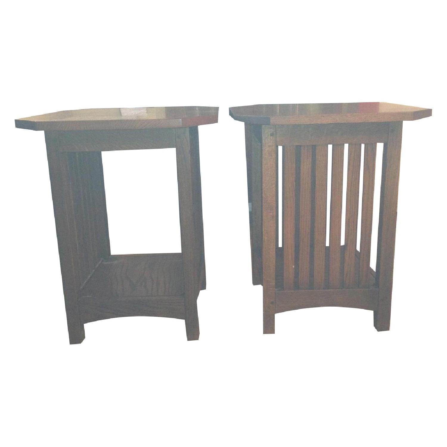 Mission Style End Tables - AptDeco