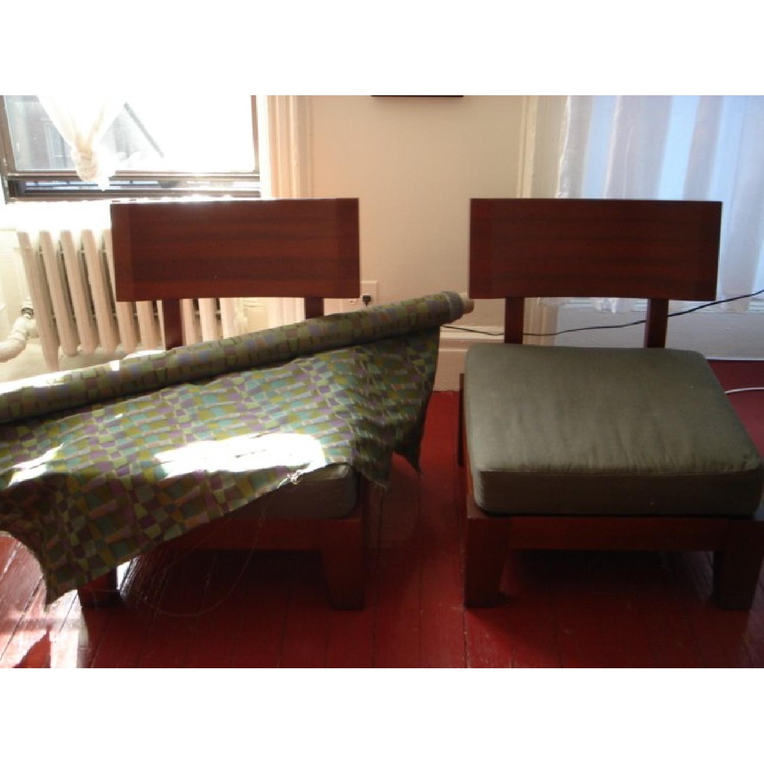 Mid Century Modern Low Profile Chairs - Pair - AptDeco