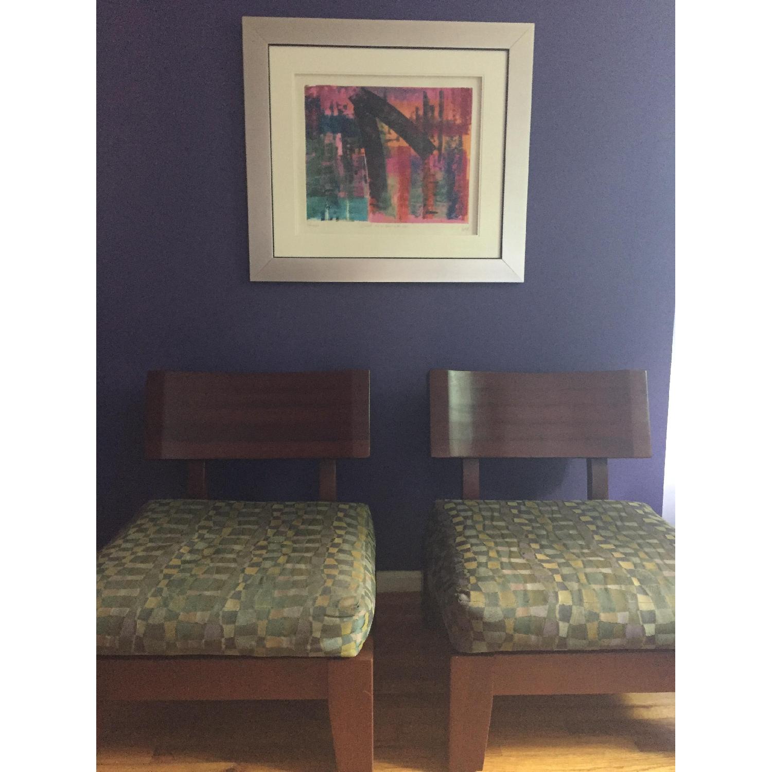 Mid Century Modern Low Profile Chairs - Pair - AptDeco