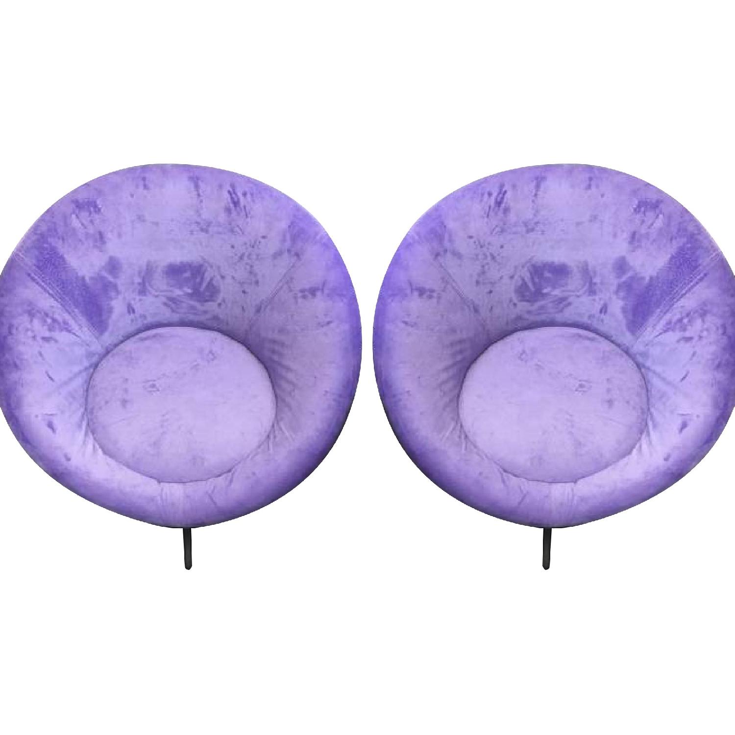 Purple Orb Chairs - Pair - AptDeco