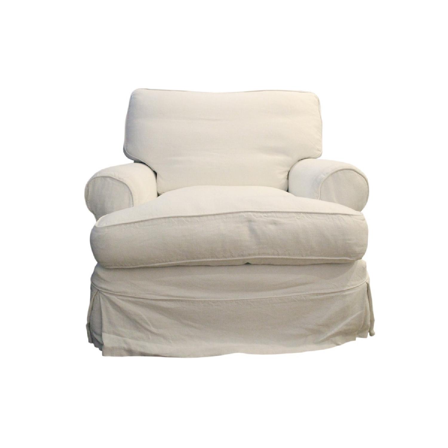 Rachel Ashwell Lounge Chair & Ottoman - AptDeco