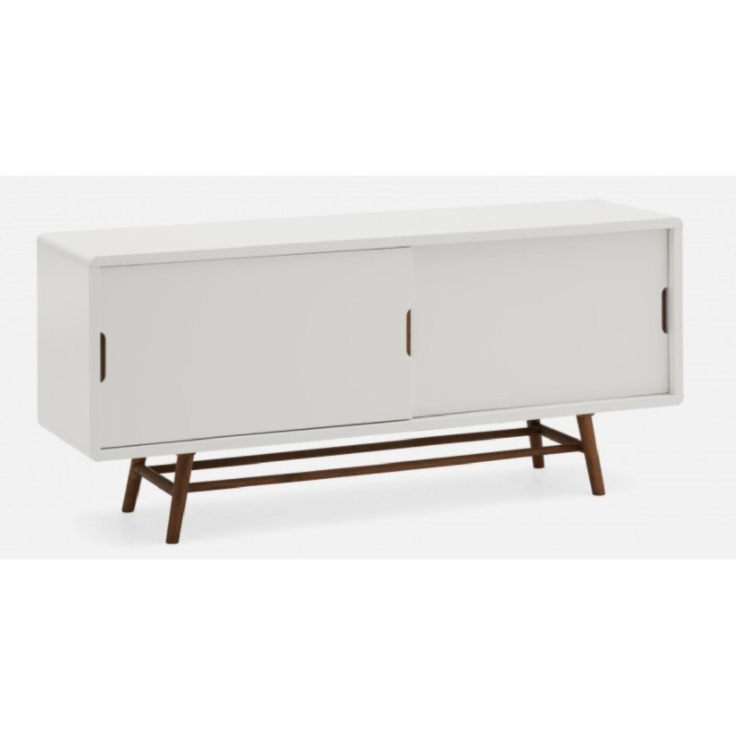Structube 2-Door Sideboard w/ Elm Wood Legs - AptDeco