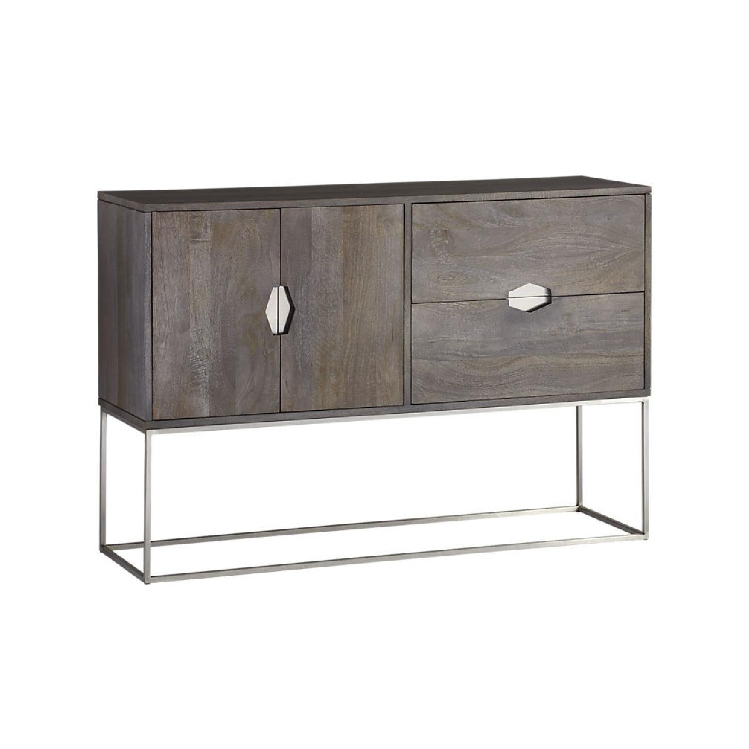 CB2 Smythe Mango Wood Console - AptDeco