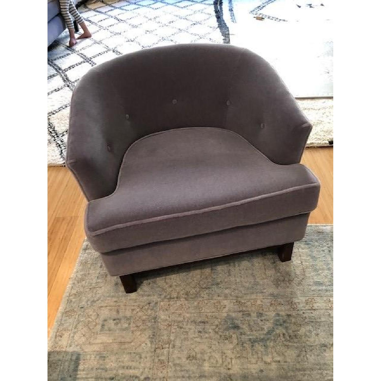 Mid Century Modern Custom Barrel Back Chair - AptDeco