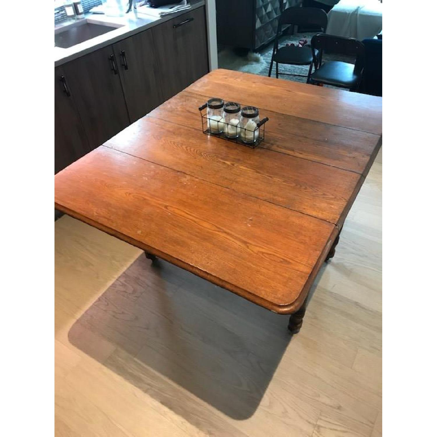 Vintage Double Drop-Leaf Dining Table - AptDeco