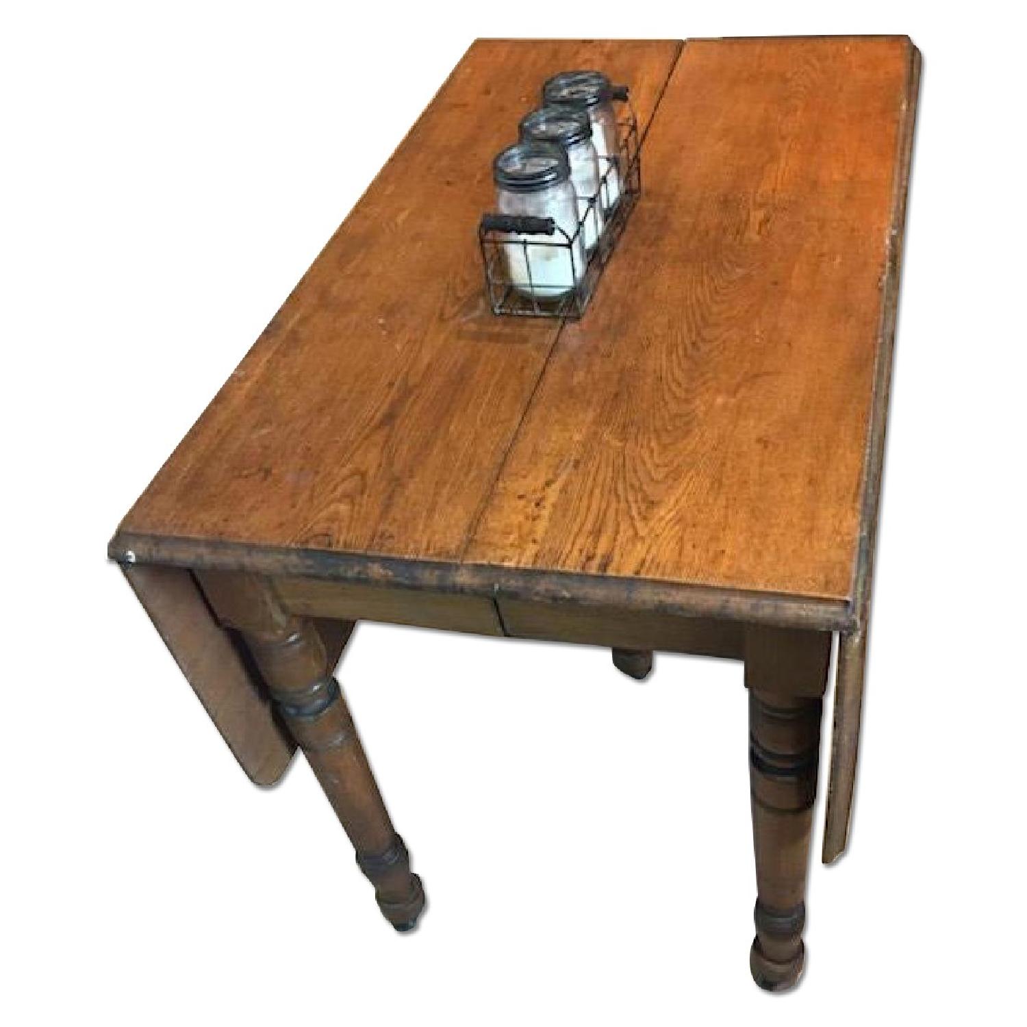 Vintage Double Drop-Leaf Dining Table - AptDeco