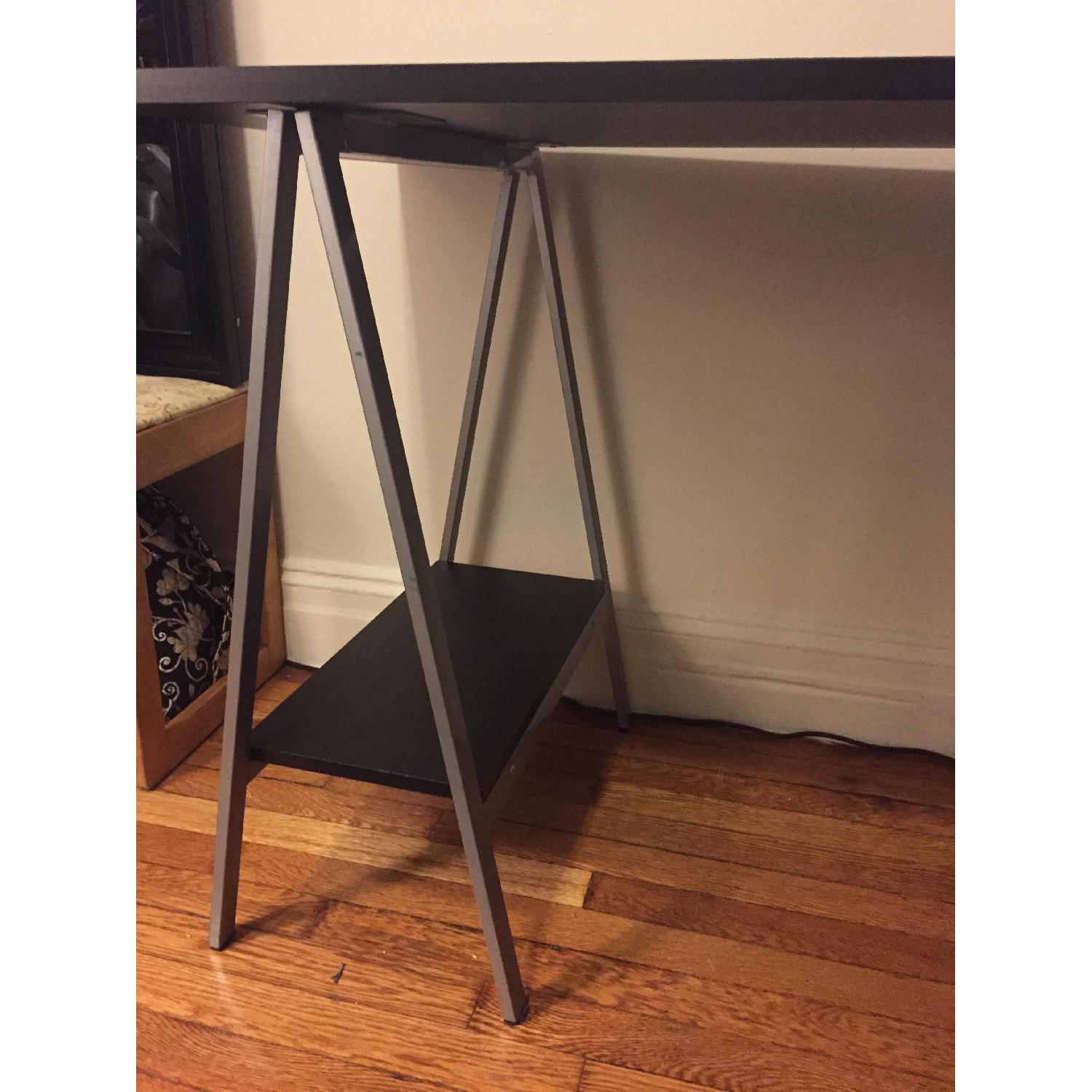 Modern Black Metal Desk - AptDeco