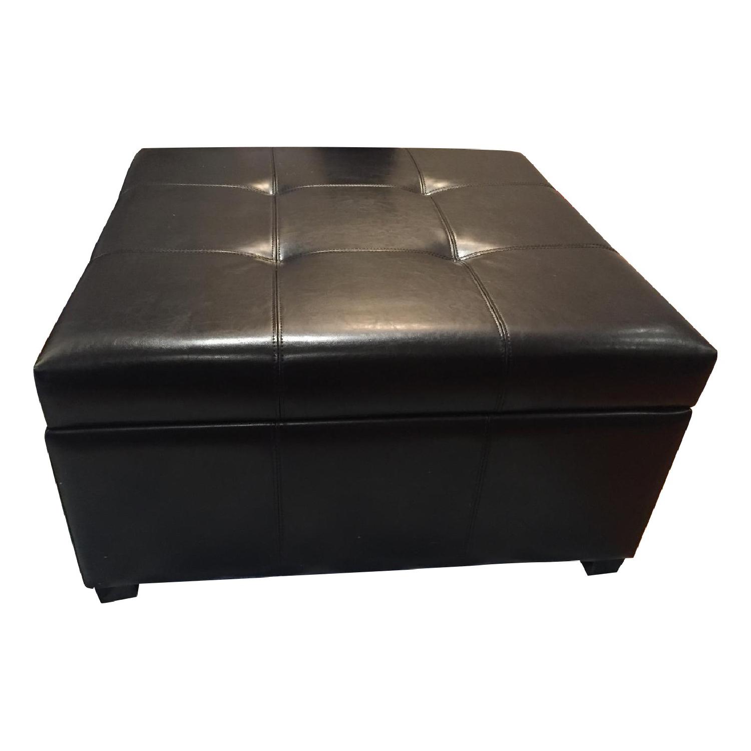 Costco Square Bonded Leather Storage Ottoman
