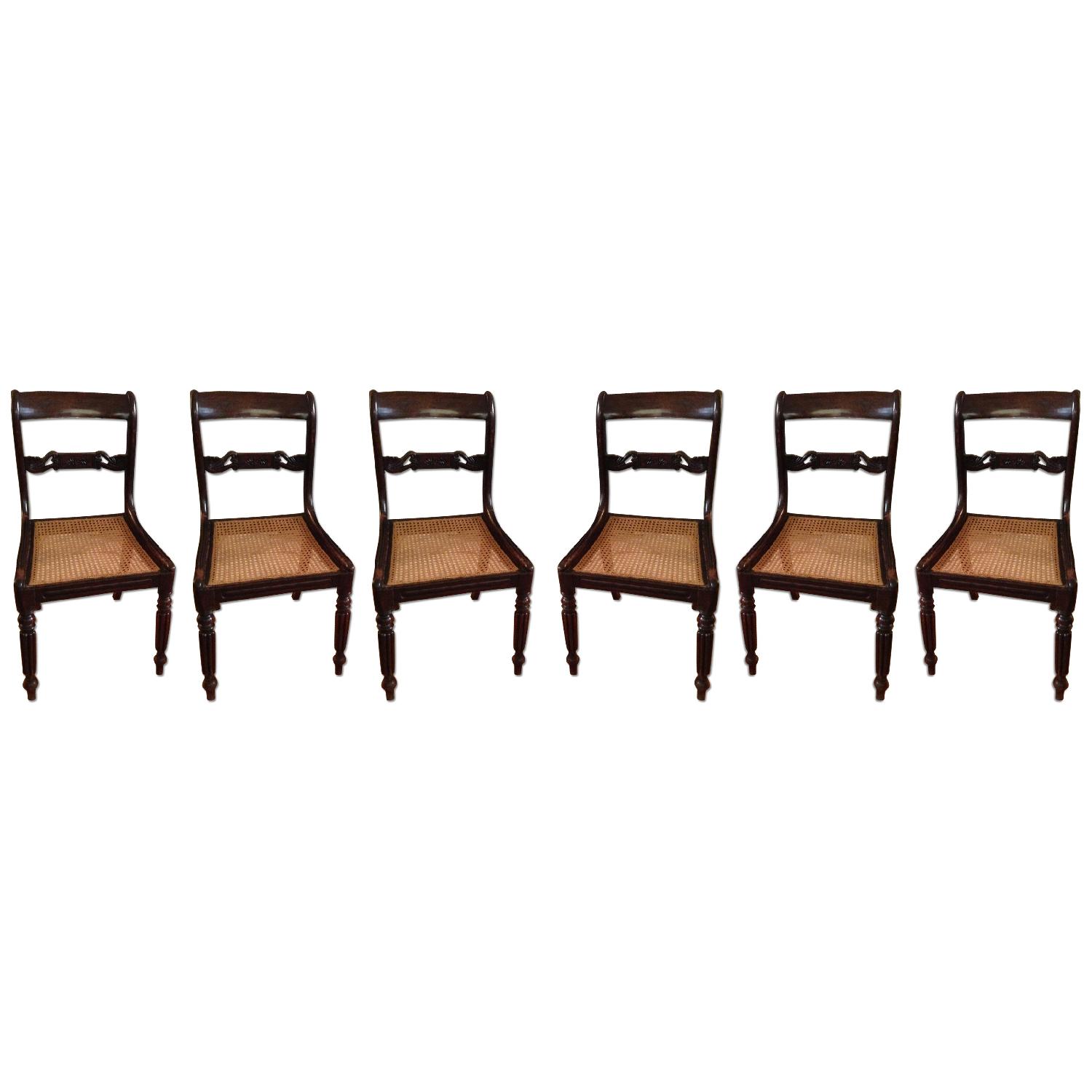 Antique circa 1825 English Regency Chairs - Set of 6 - AptDeco