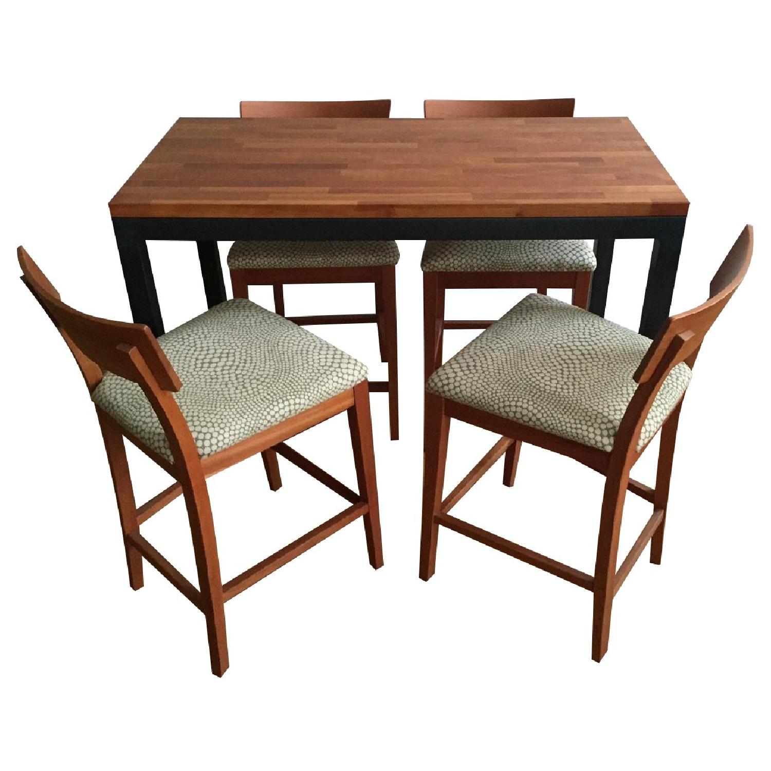 Room & Board Rand Bar Table w/ 4 Bar Chairs - AptDeco
