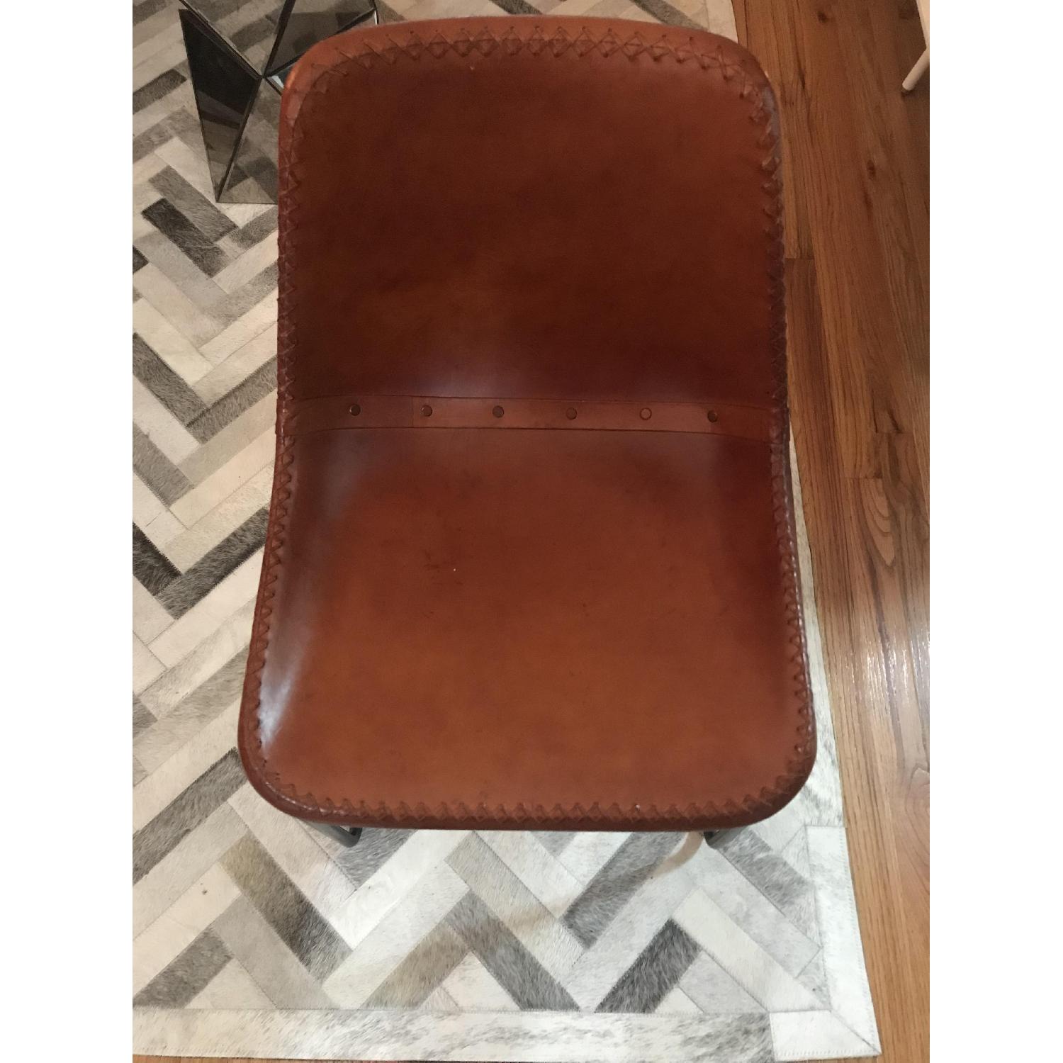 CB2 Roadhouse Leather Dining Chair - AptDeco